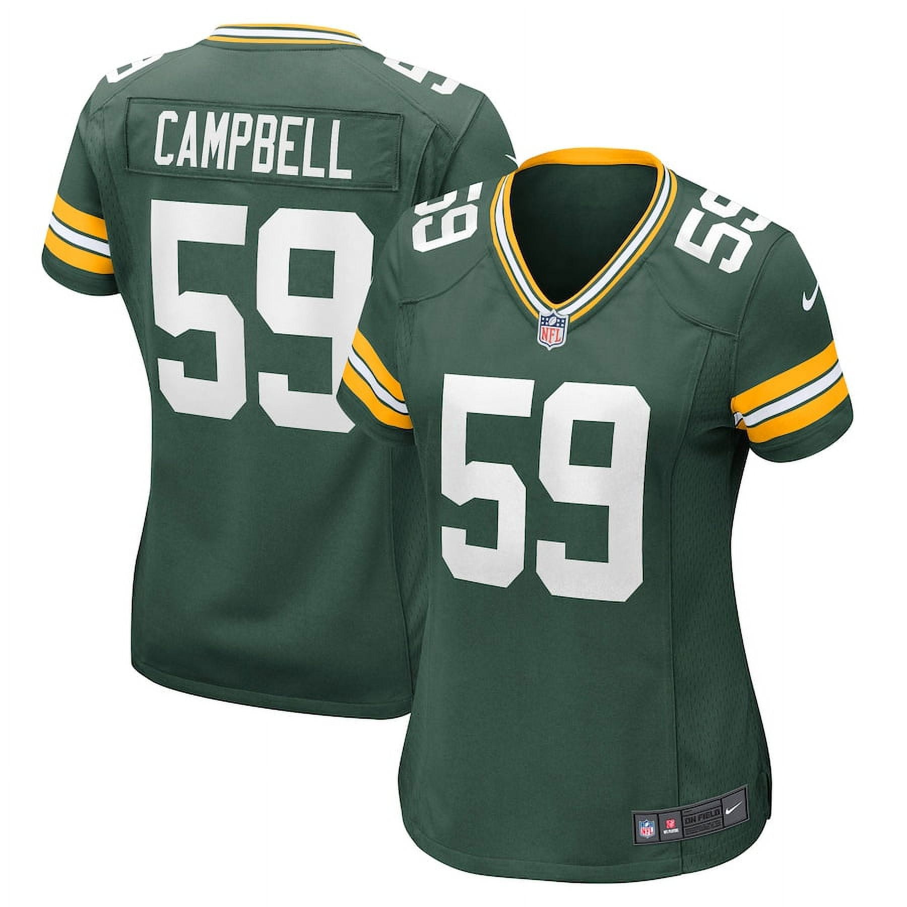 Women's Green_Bay_Packers De'Vondre Campbell Green Game Jersey ... Women's Green_Bay_Packers De'Vondre Campbell Green Game Jersey ...