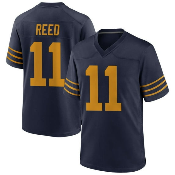Women's Green Bay Reed 11 Navy Sports Player Game Stitched Name Number ...