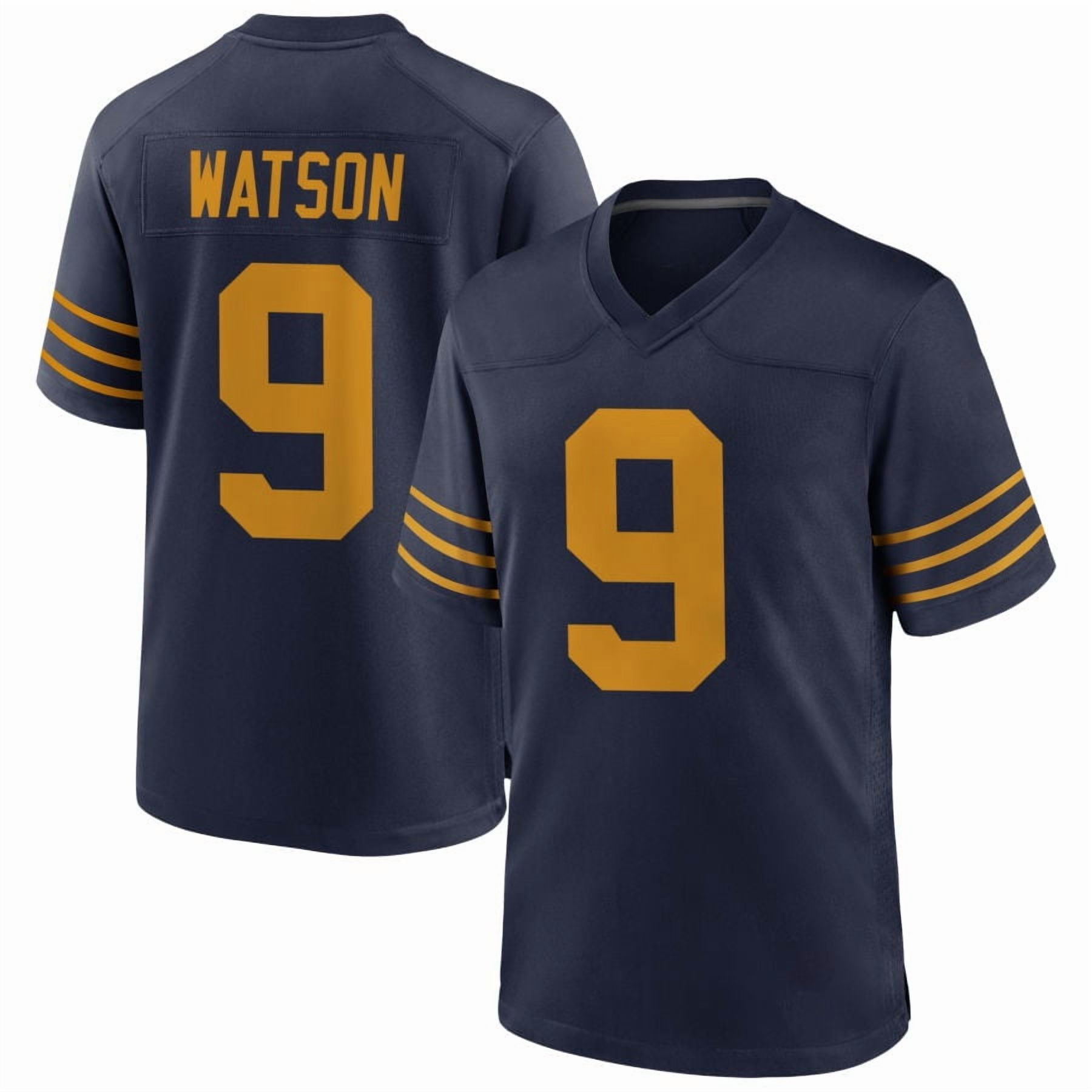 Women's Green Bay Watson 9 Navy Sports Player Game Stitched Name Number ...
