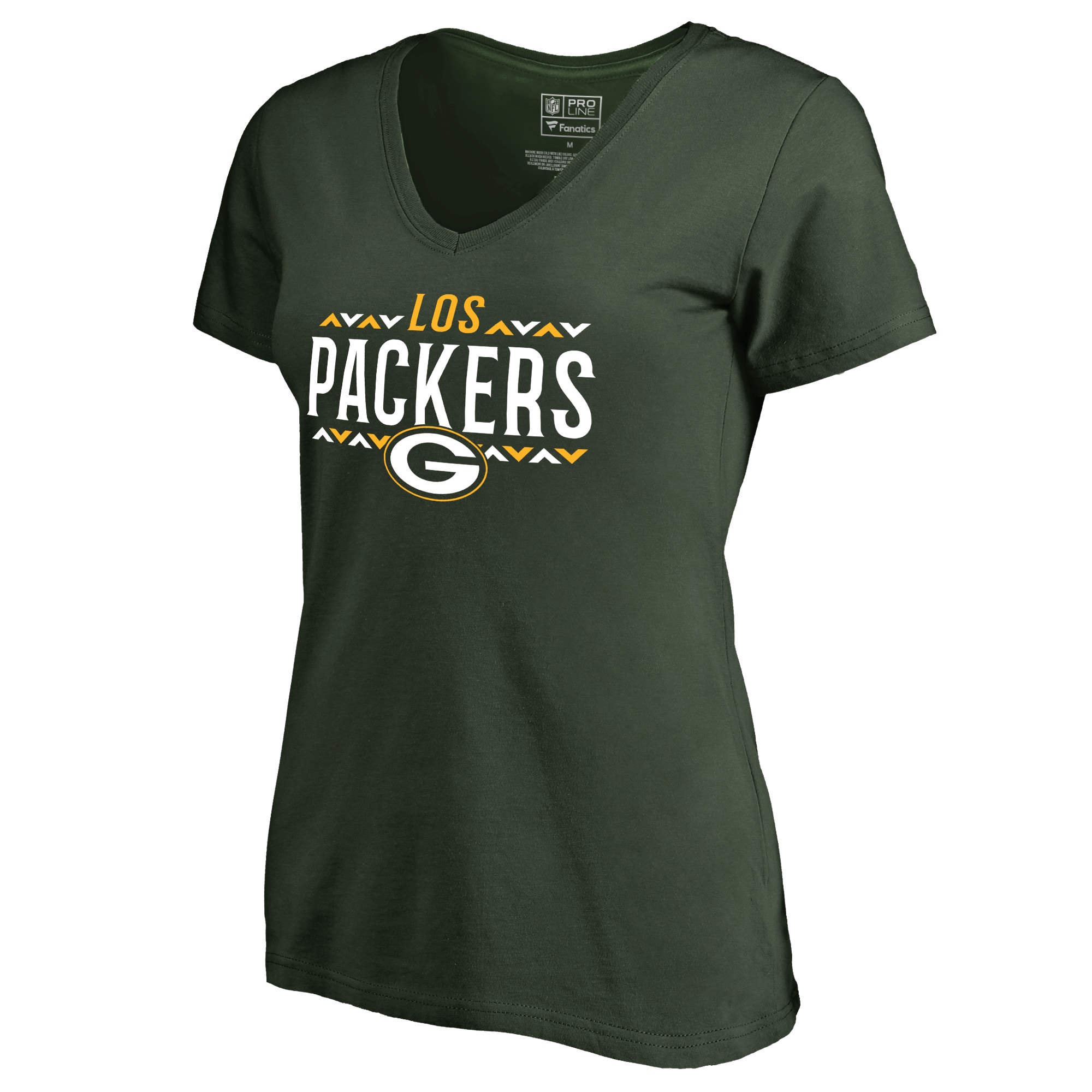 Women's Green Green Bay Packers Arriba V-Neck T-Shirt - Walmart.com
