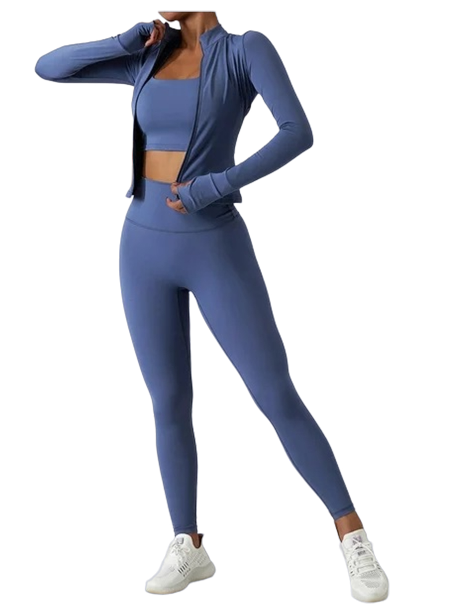 Women's Gym Wear Workout Suit Set, Athletic Sports Sweatsuit Tracksuit ...