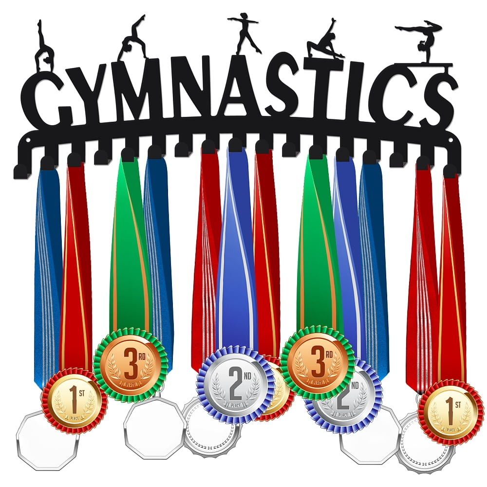 Women's Gymnastics Sports Medal Holder Display Hanger Metal Wall Mount ...