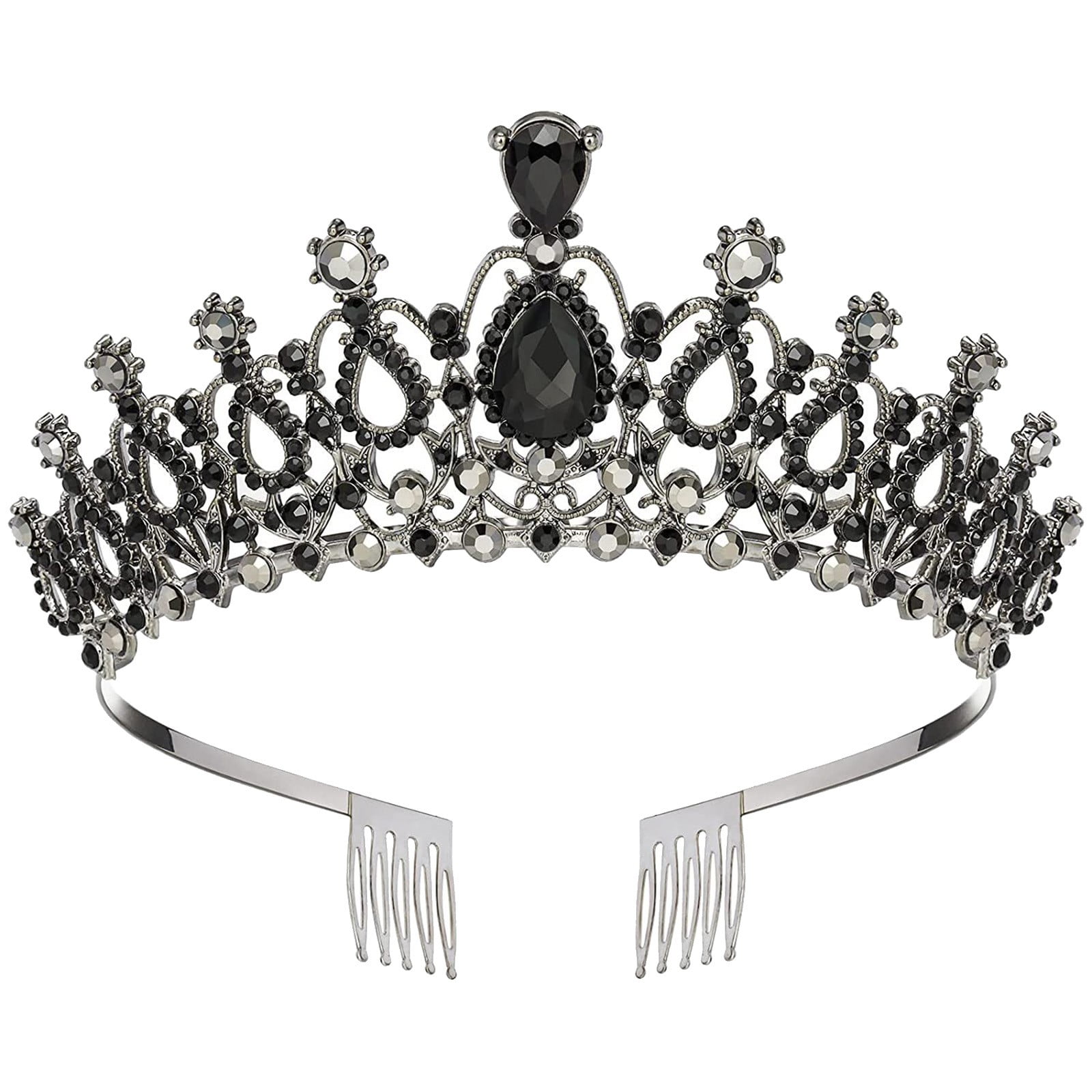 Women's Hair Clips Girls Princess Elegant Crown With Combs Headbands ...