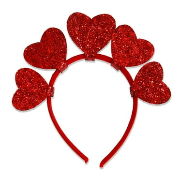 Way to Celebrate Valentine's Day Red Pink Heart Headband, 1 Piece ...