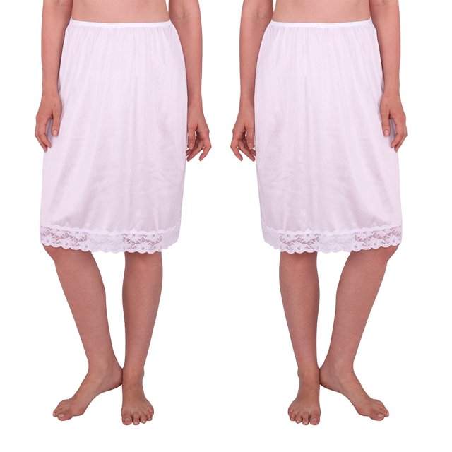Women's Half Slip with Lace Details, Anti- Static (Pack of 2) - Walmart.com