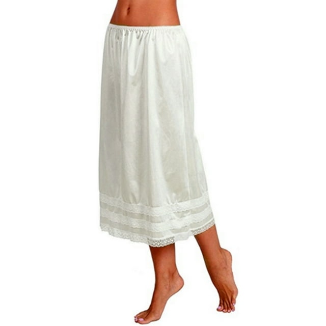Women's Half Slips Underskirt for Under Dresses Slip Solid Lace Trim ...