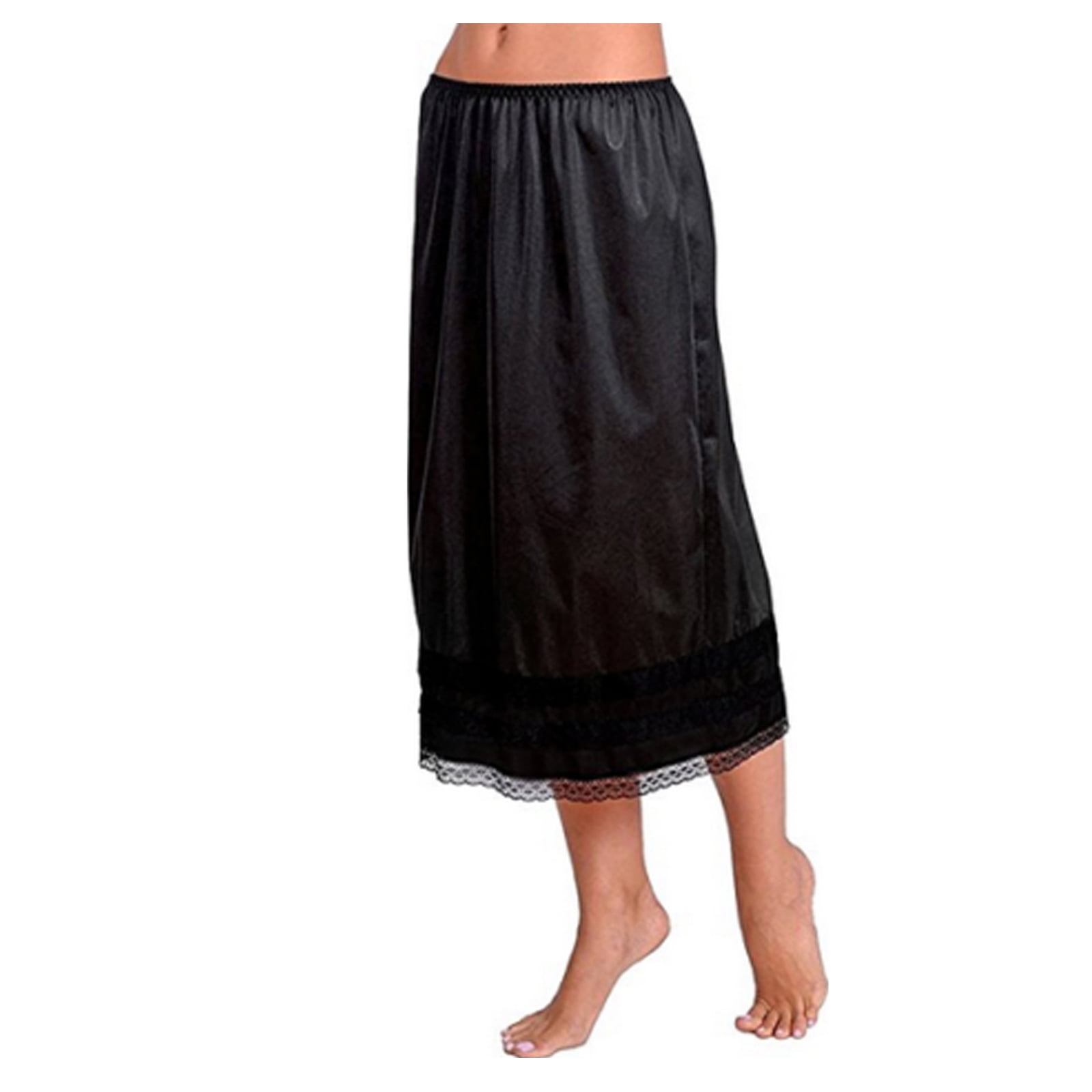 Women's Half Slips Underskirt for Under Dresses Slip Solid Lace Trim ...