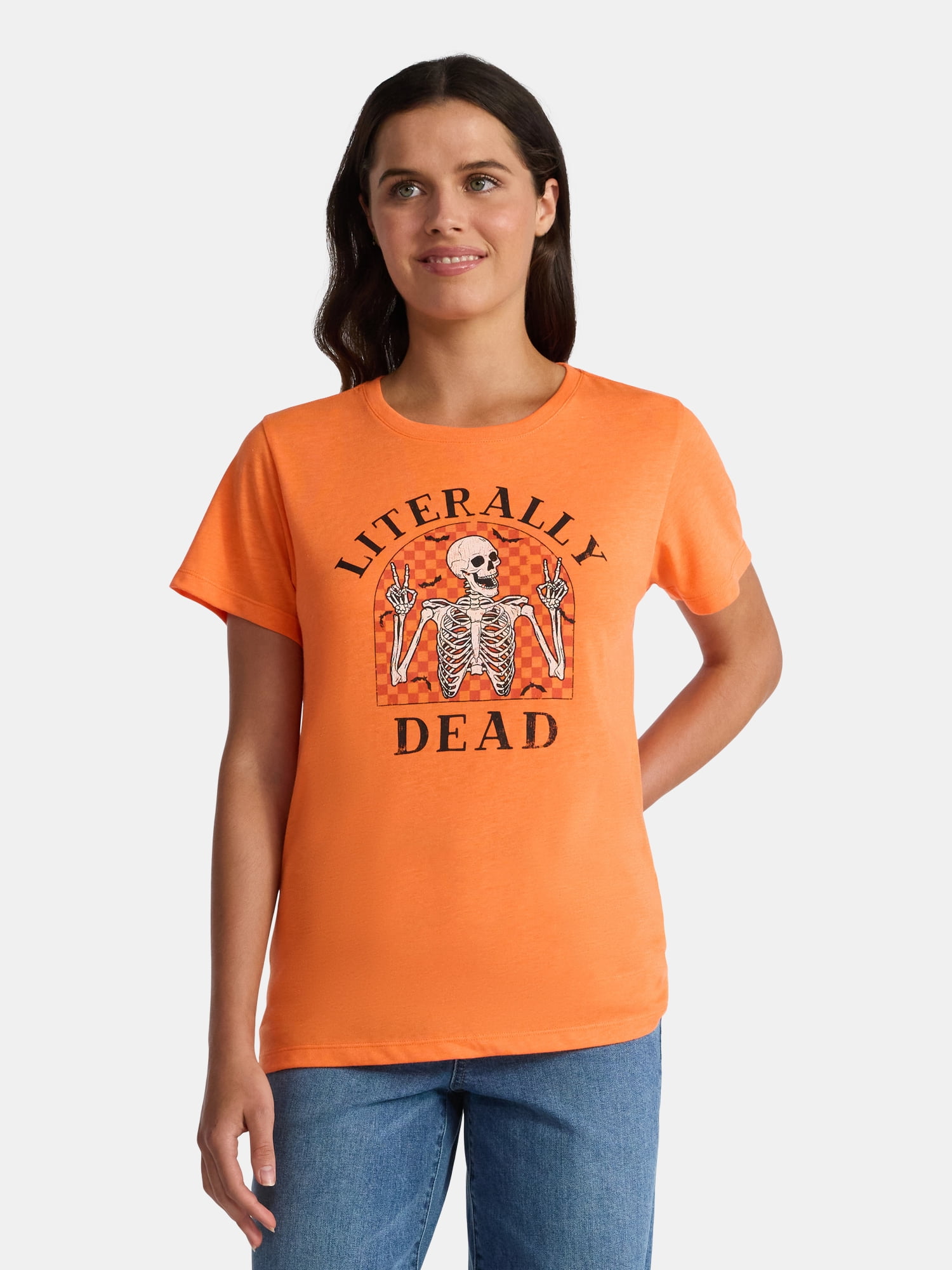 Halloween Women's Literally Dead Graphic Tee from Way to Celebrate, Sizes S-XXXL - Walmart.com