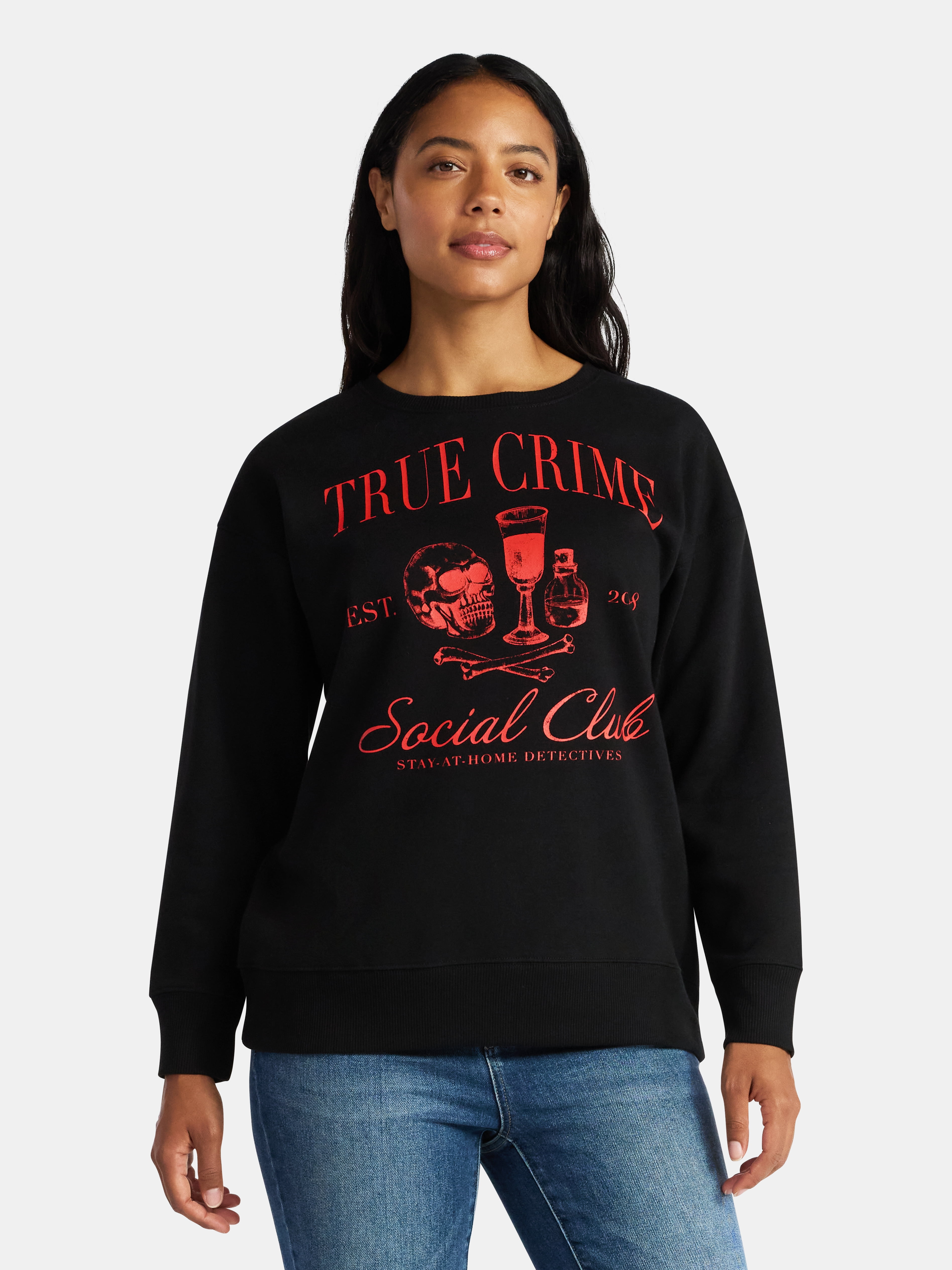 Women's Halloween True Crime Club Graphic Fleece Sweatshirt from Way to ...