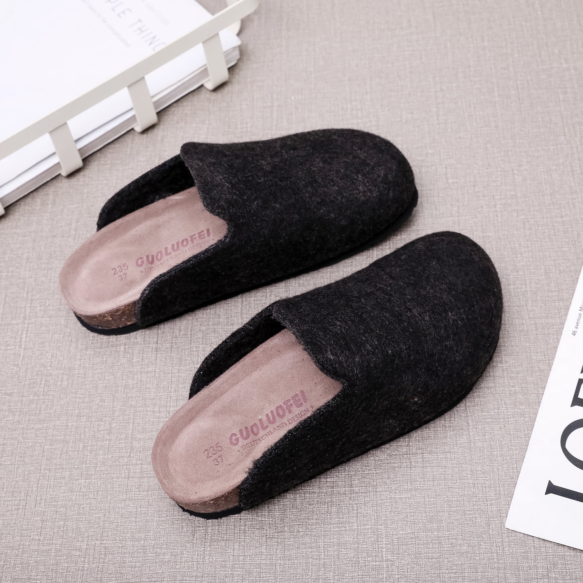 Women's Hana Cork Footbed Felt Clog Comfort Wide Widths Unisex Mules ...