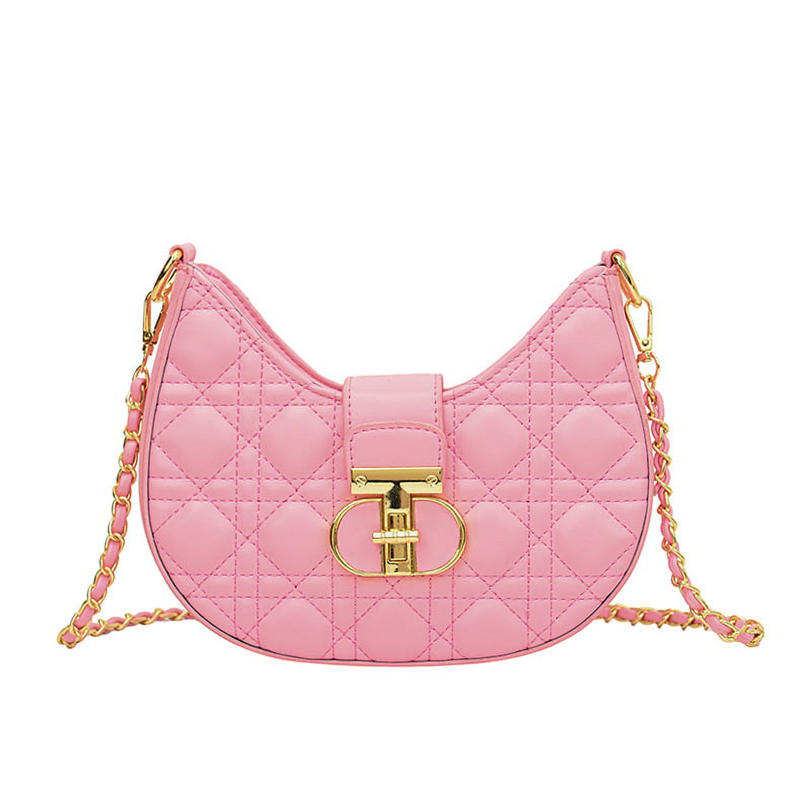 Women's Handbag Leather Bag Solid color fashion Crescent shoulder bag ...