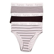 Hanes Women's Super Value Bonus Cool Comfort Cotton Hi-Cut Underwear, 6 ...