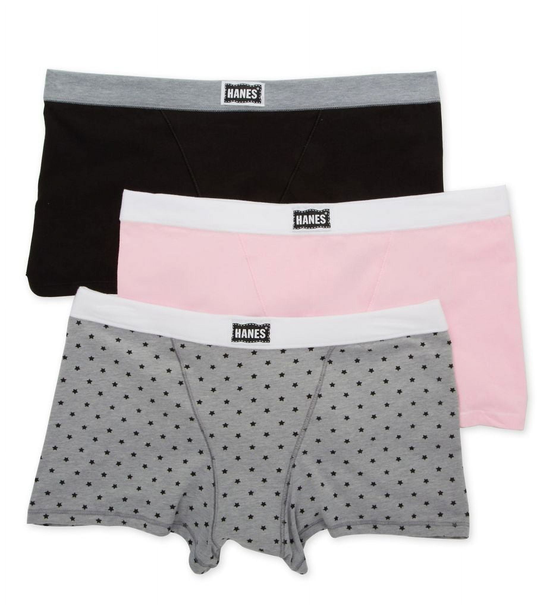 Women's Hanes 45VOBB Original Stretch Vintage Boxer Brief - 3 Pack ...