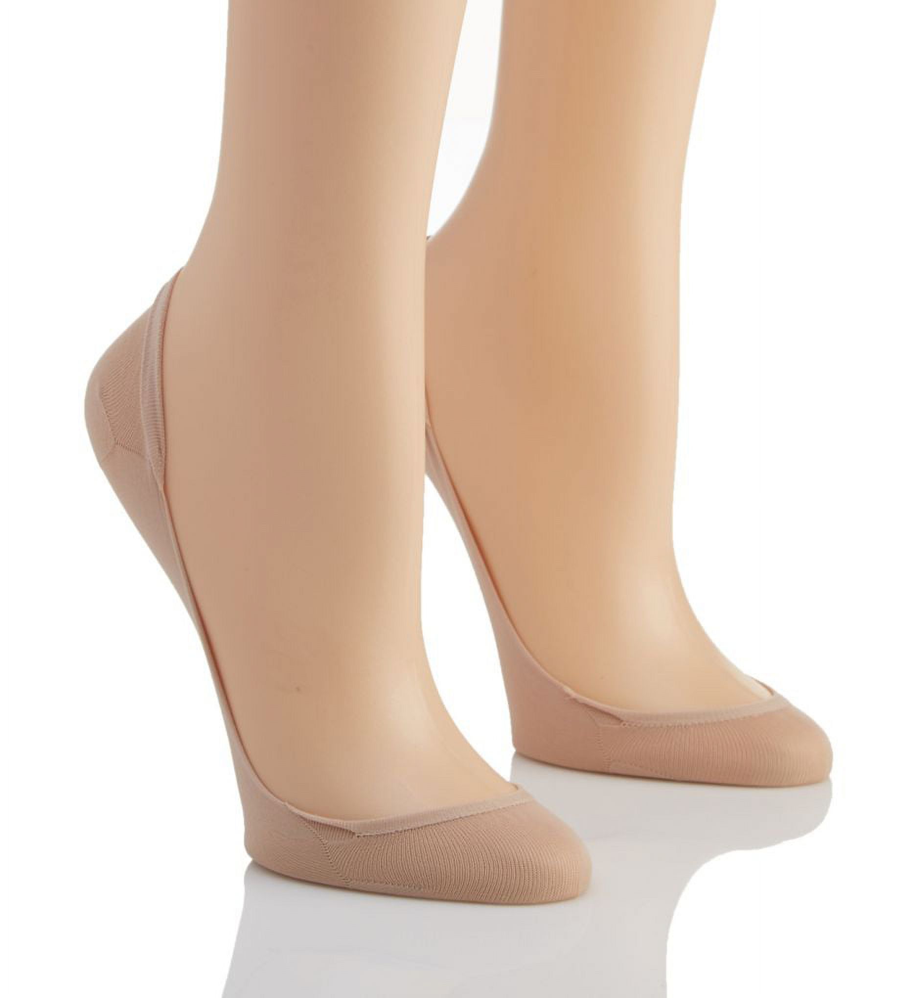 Women's Hanes HST001 X-Low Microfiber Foot Covers - 2 Pack (Nude M/L ...