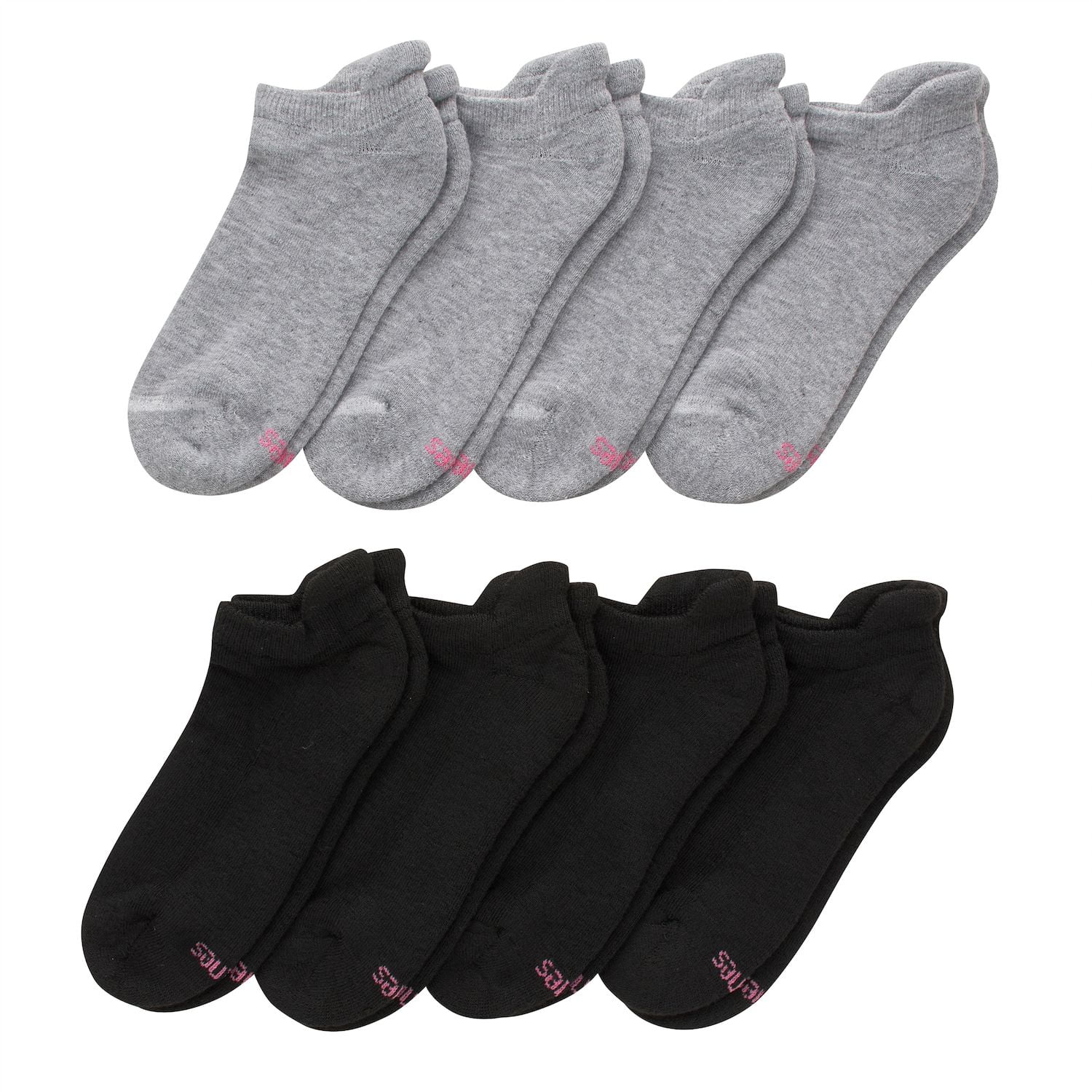 Hanes Ultimate 8-Pack Women's Cool Comfort Cushioned Heel Shield Socks ...