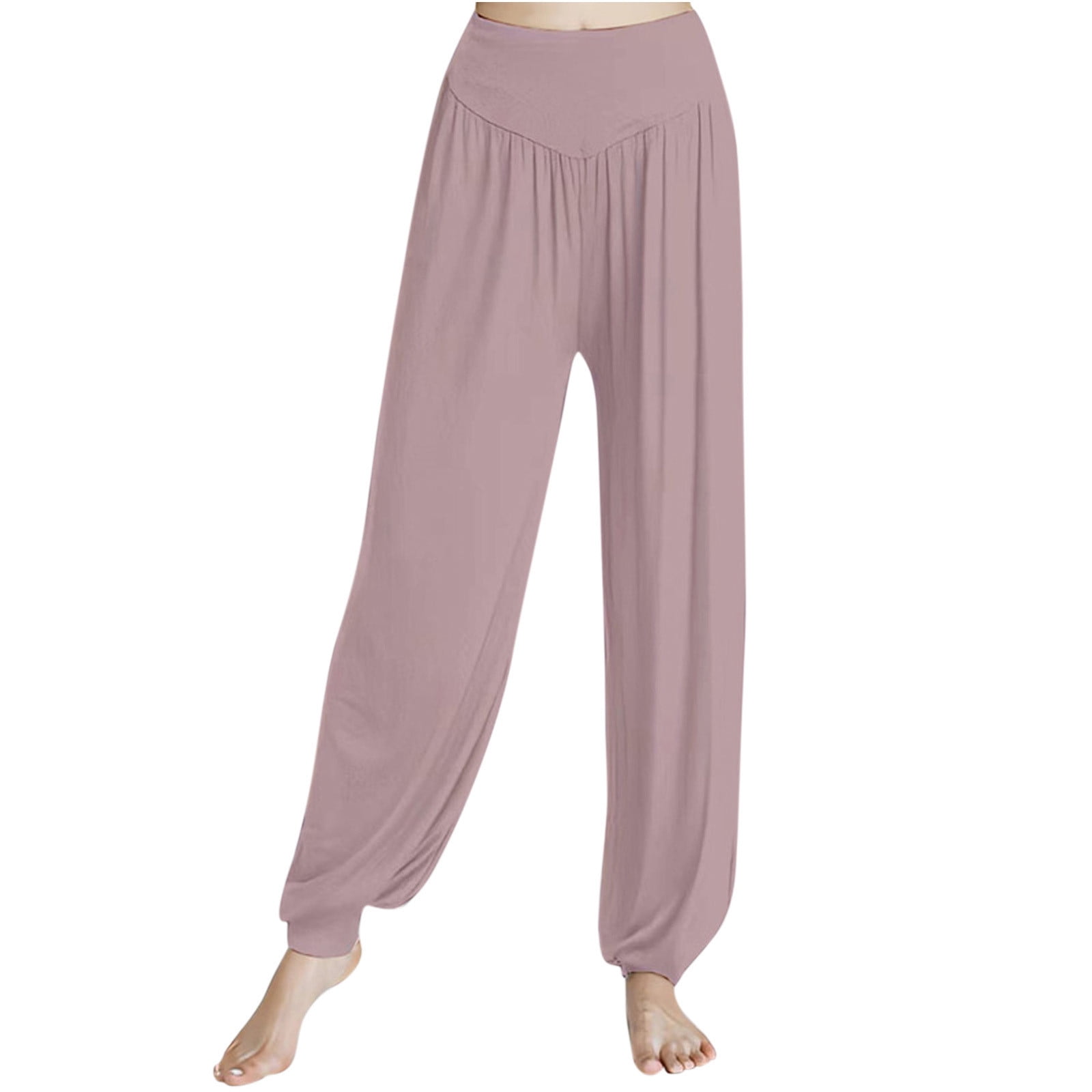 Women's Harem Casual Loose Pants Yoga Sweatpants Flowy High Waisted ...