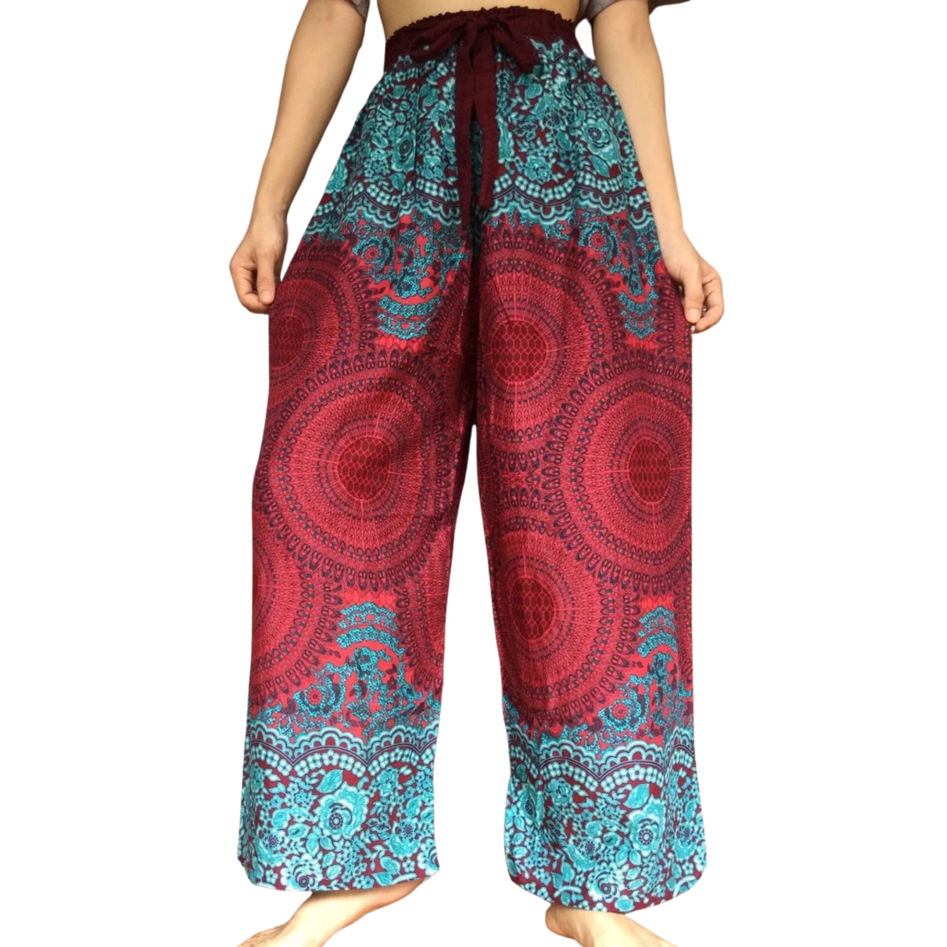 Women's Harem Elephant Pants - Bamboo Fabric, Elastic Waistband with ...