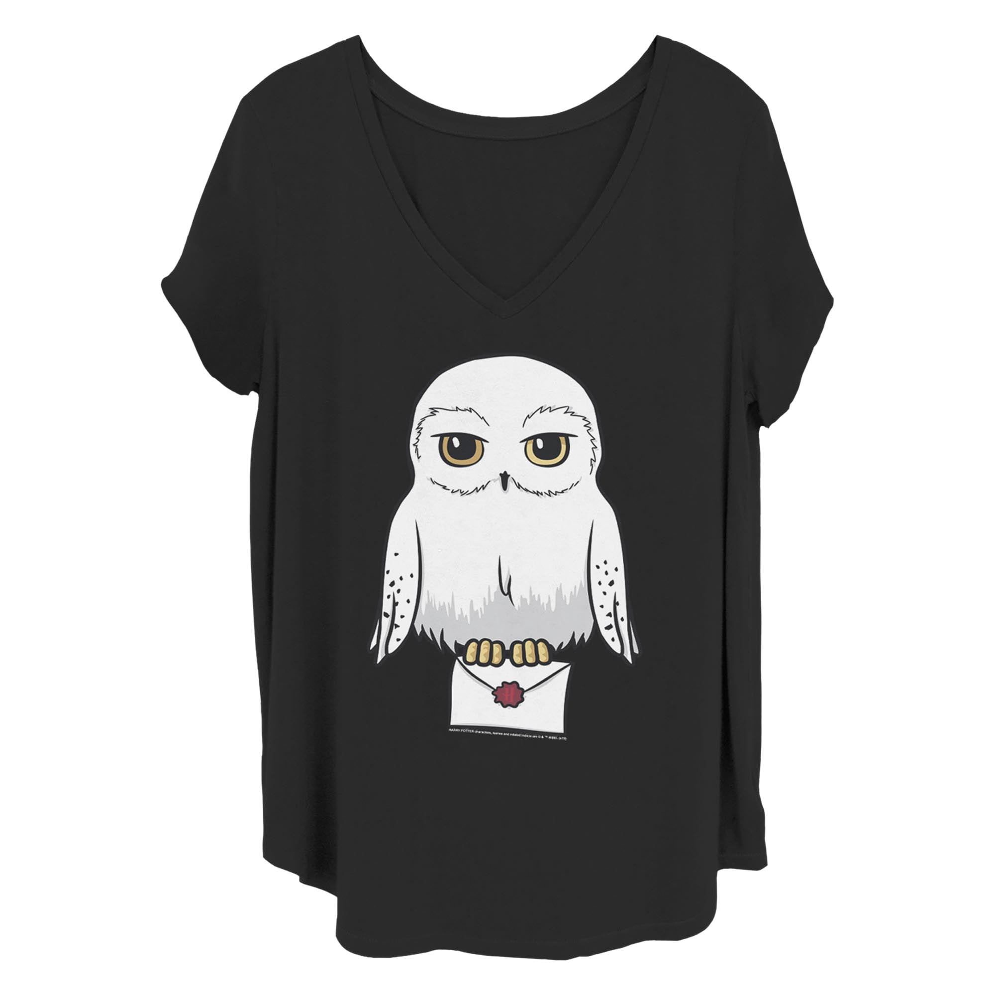 Women's Harry Potter Cartoon Hedwig Letter Graphic T-Shirt - Walmart.com