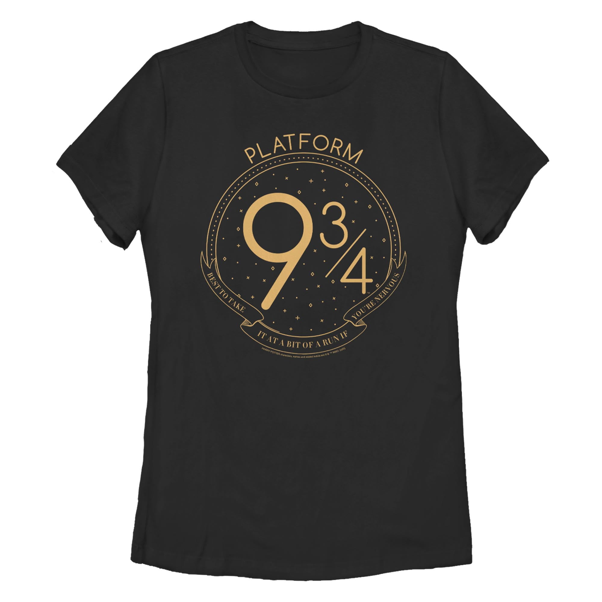 Women's Harry Potter Platform 9 3/4 Line Art Graphic T-Shirt - Walmart.com