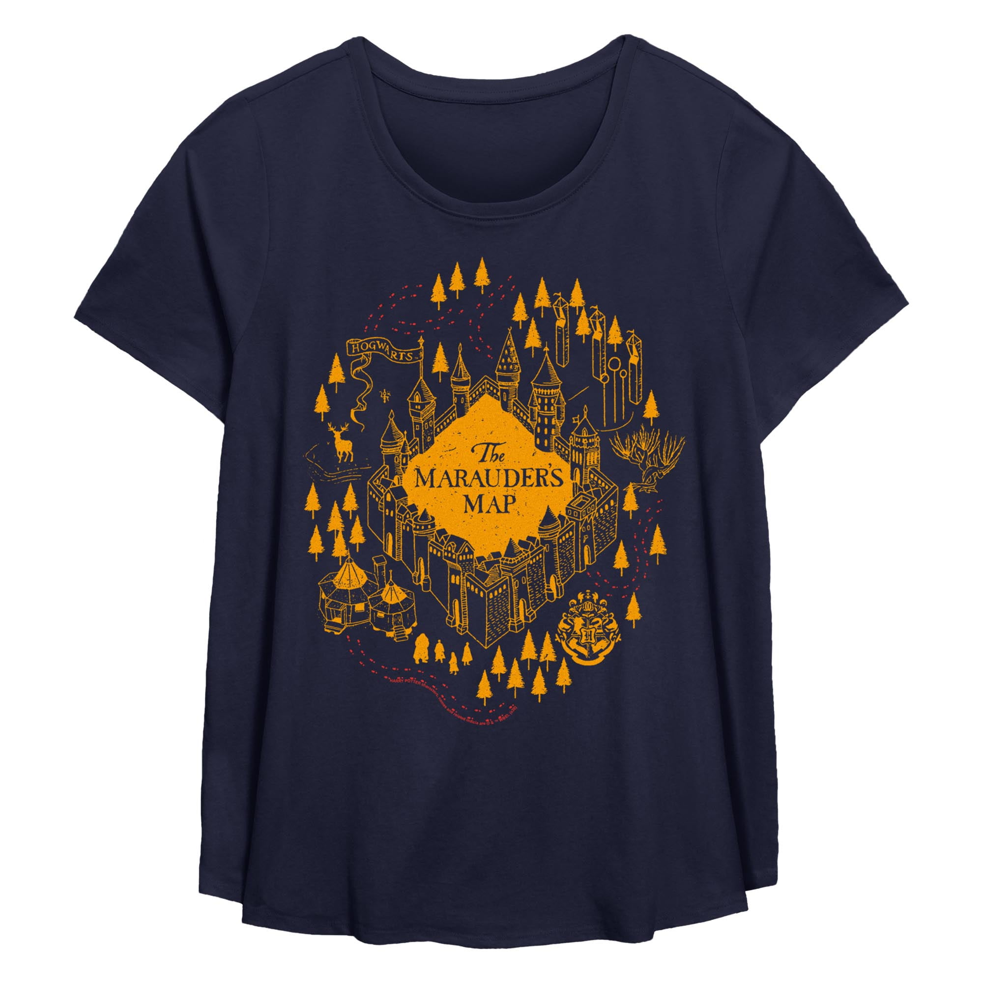 Women's Harry Potter The Marauders Map Graphic T-Shirt - Walmart.com