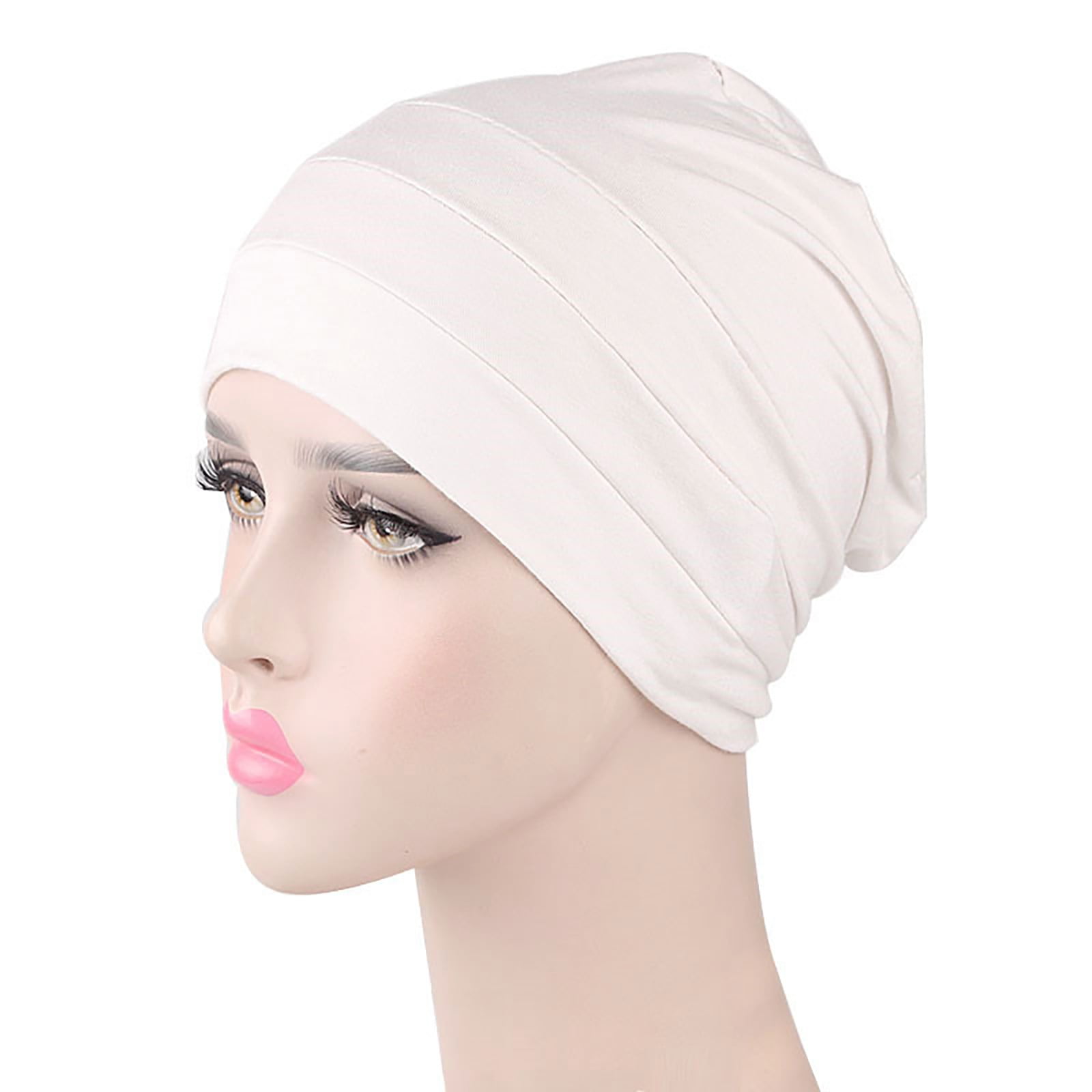 Women's Headbands Women'S Solid Cotton Pullover Head Hat Sleeping Hat ...