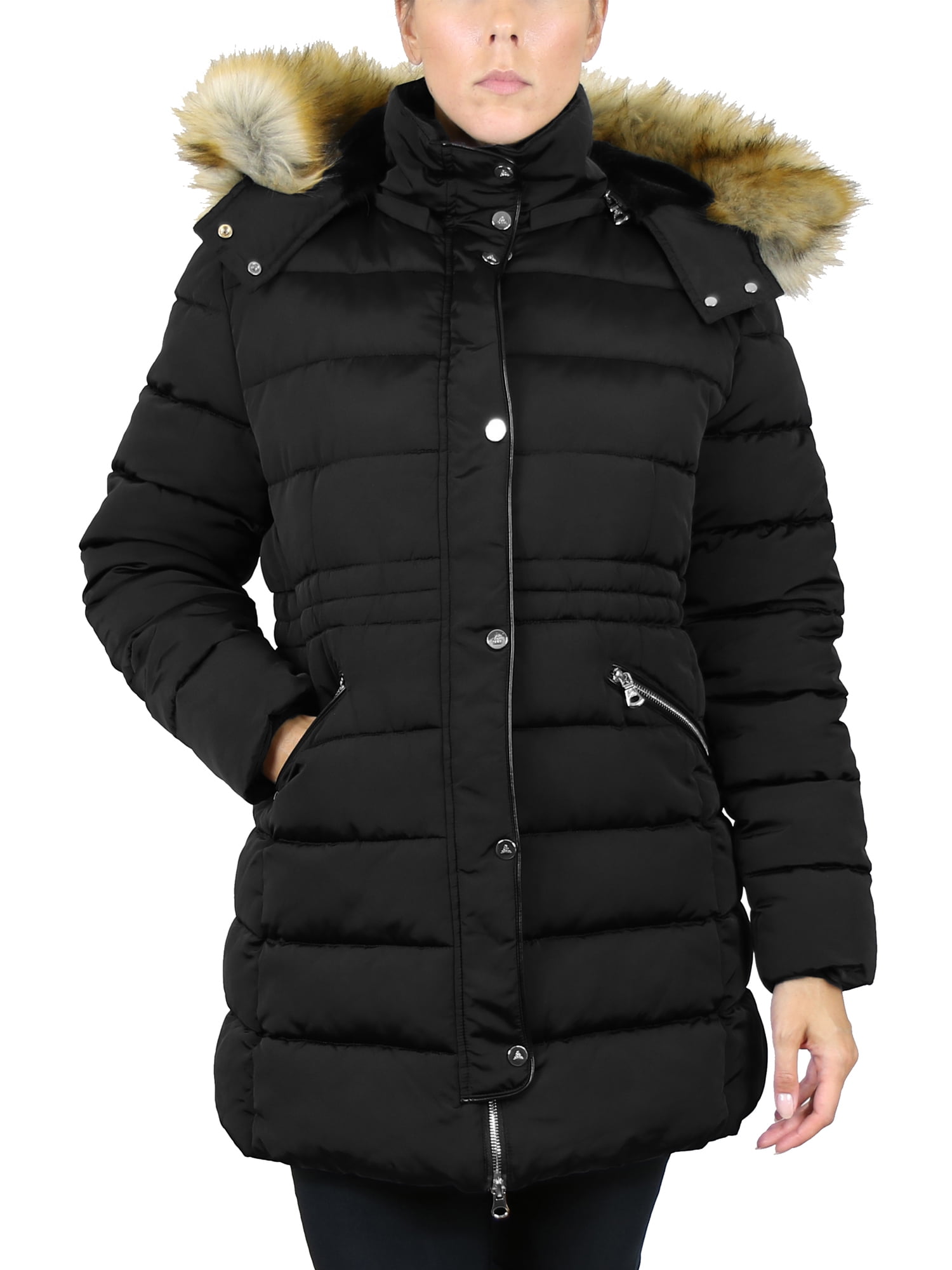 Women's Heavyweight Parka Jacket With Detachable Faux Fur Hood (S-3XL ...