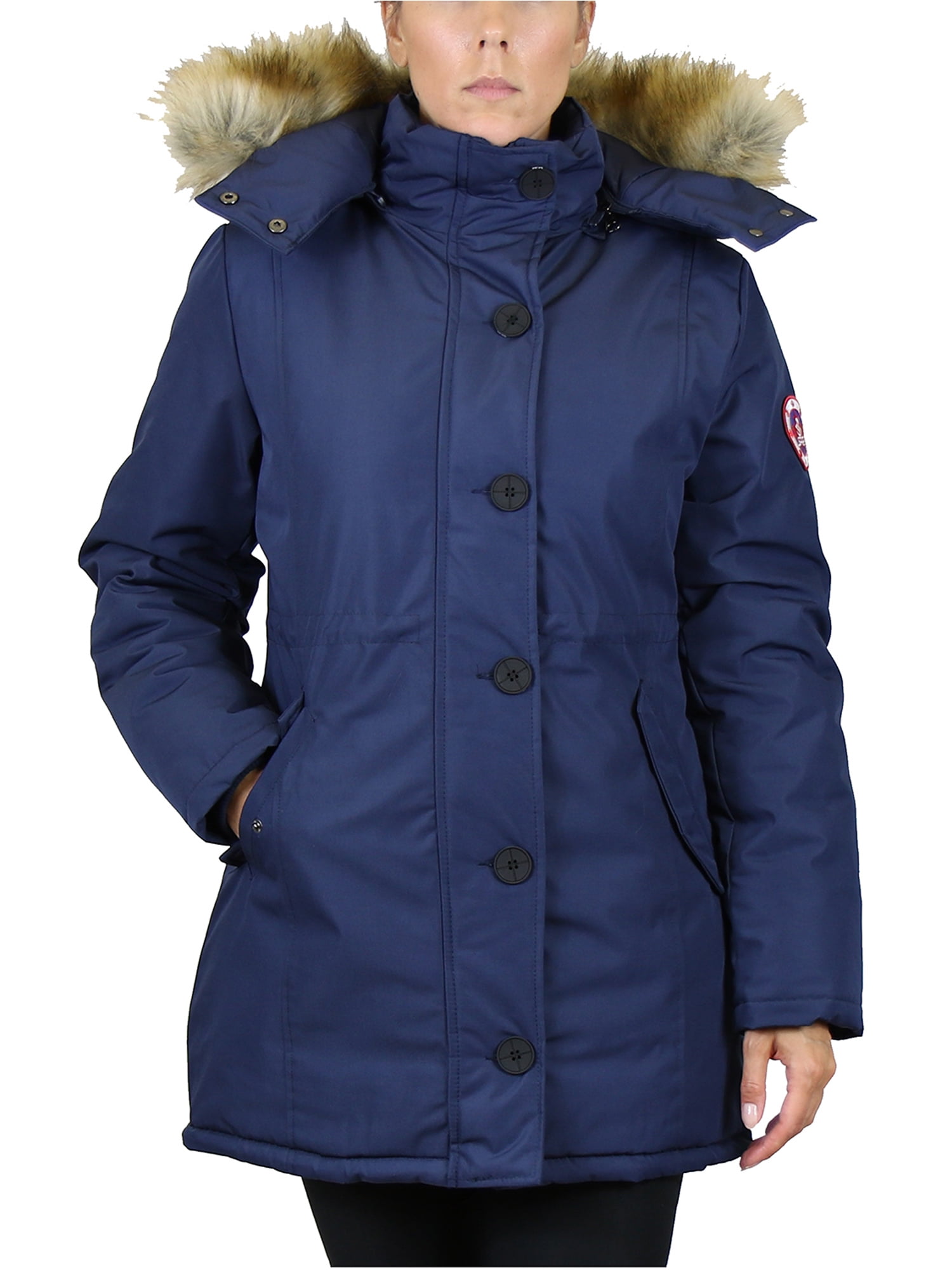 Women's Heavyweight Parka Jacket With Detachable Hood - Walmart.com