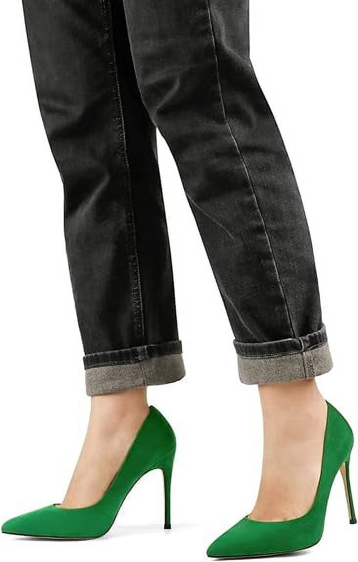 Women's High Heels Pumps Closed Pointed Toe Stiletto 4IN Heels Dress ...