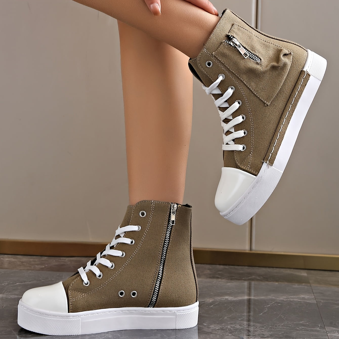 Women‘s High Top Sneakers Casual Lace Up Outdoor Shoes Women‘s ...