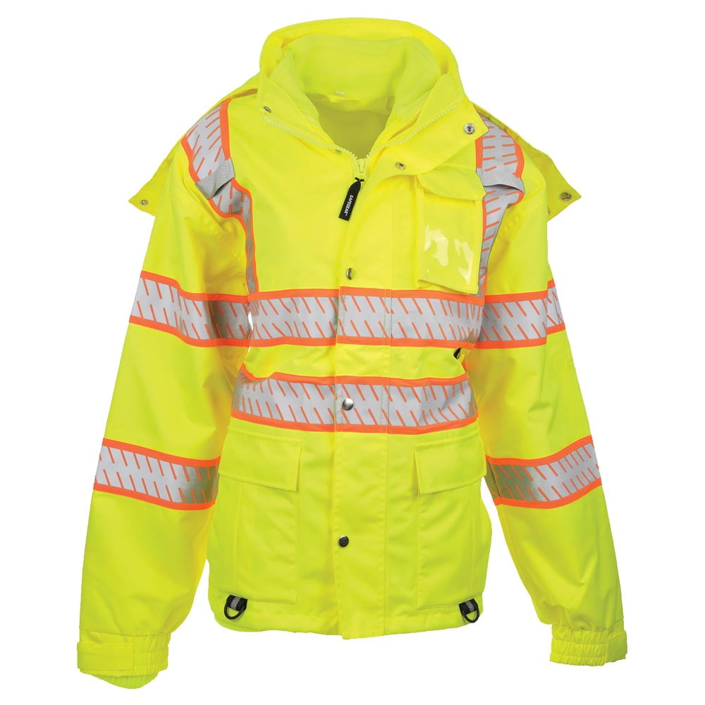 Women's High Visibility Removable Fleece-Lined Parka Jacket, Type R Class 3, 3XL, SAFEGEAR ...