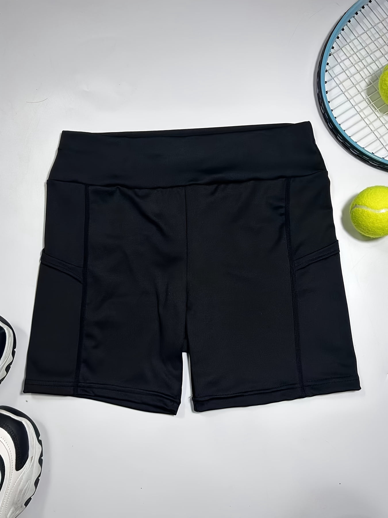 Women's High Waist Butt Lift Gym Shorts, Yoga Shorts with Wide ...