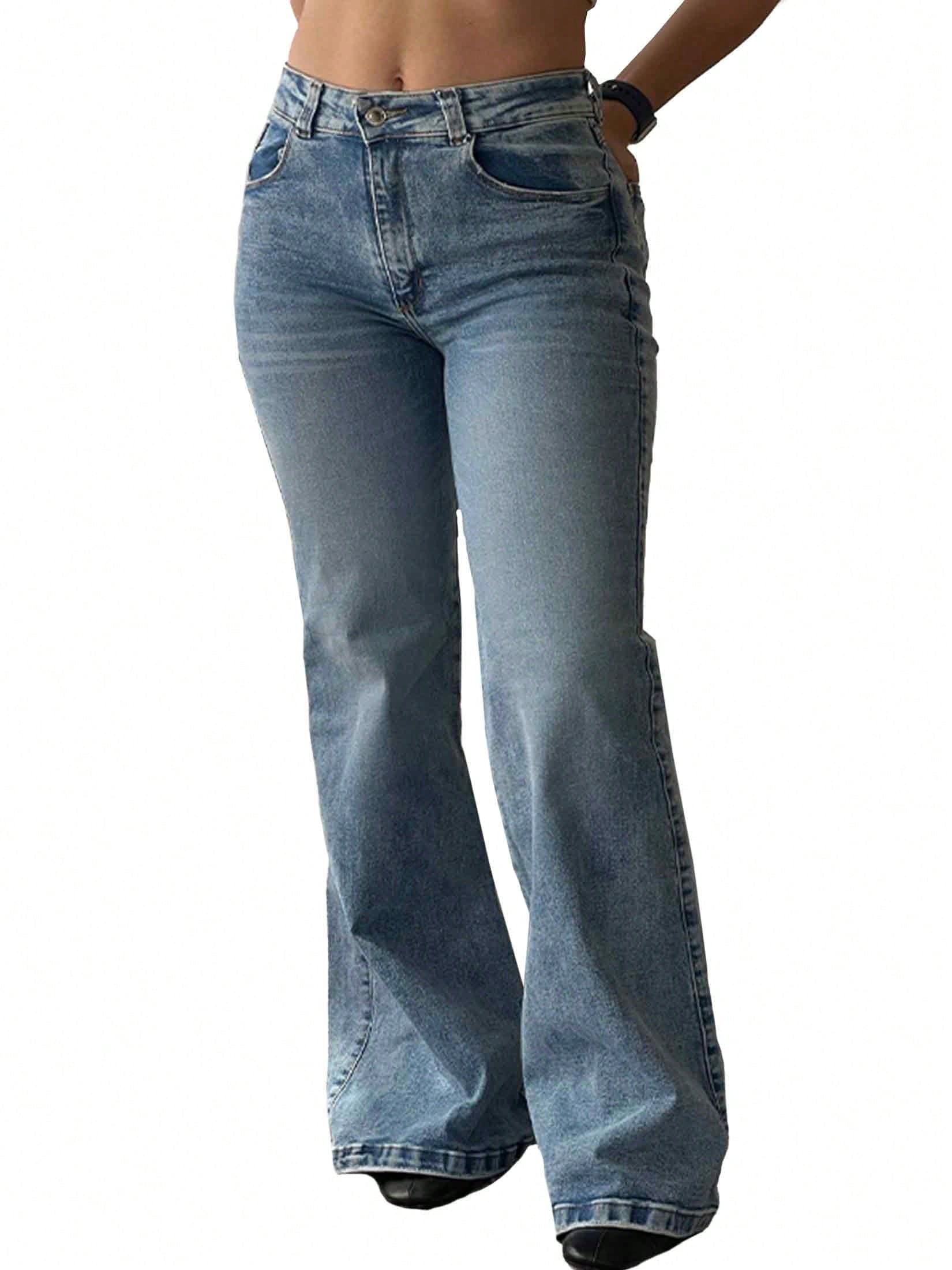 EMMIOL Women's High Waist Slim Fit Flare Jeans Y2K 90s Bell Bottoms ...