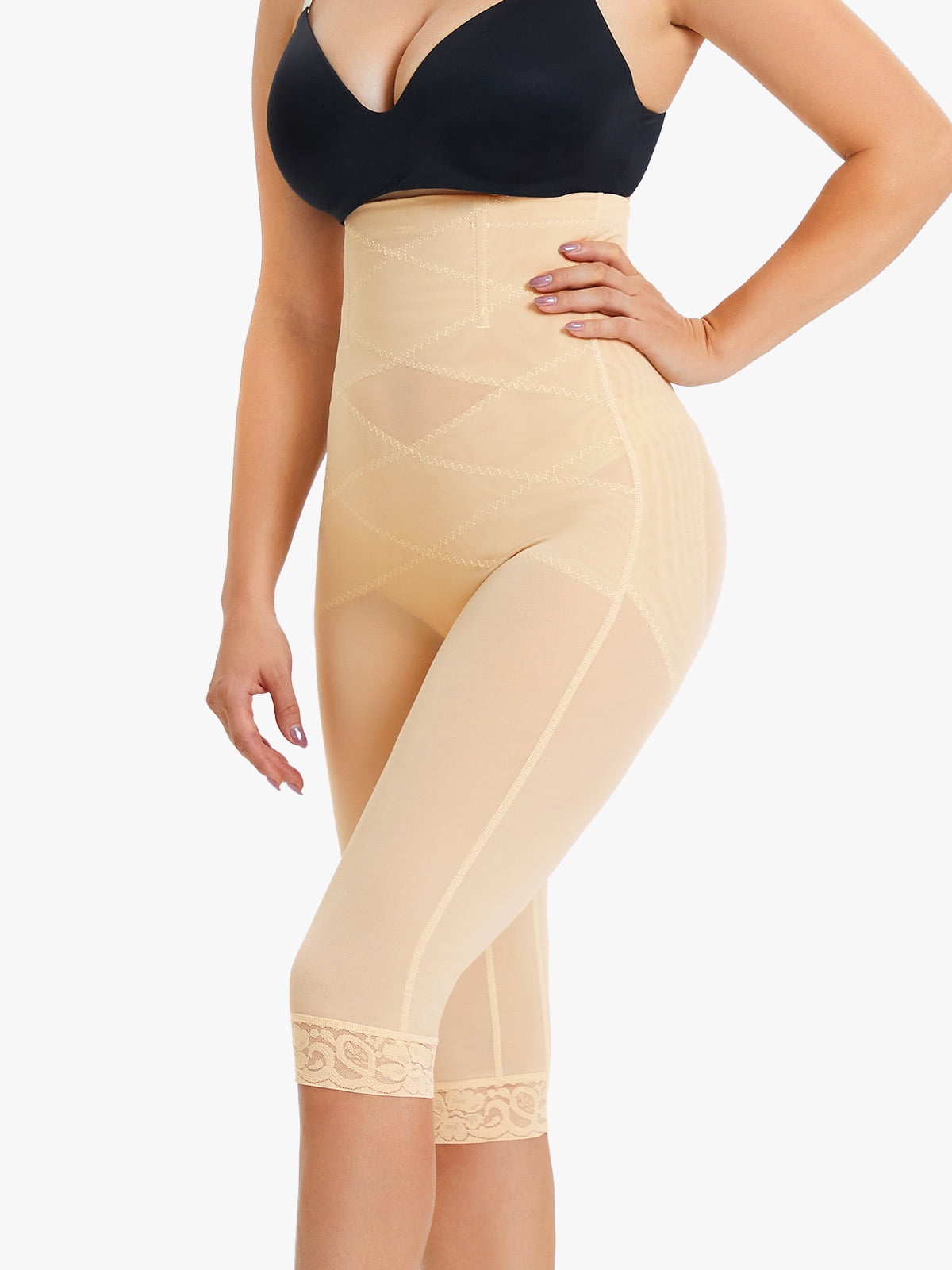 Women's High Waist Tummy Control Shapewear with Criss-Cross Design ...