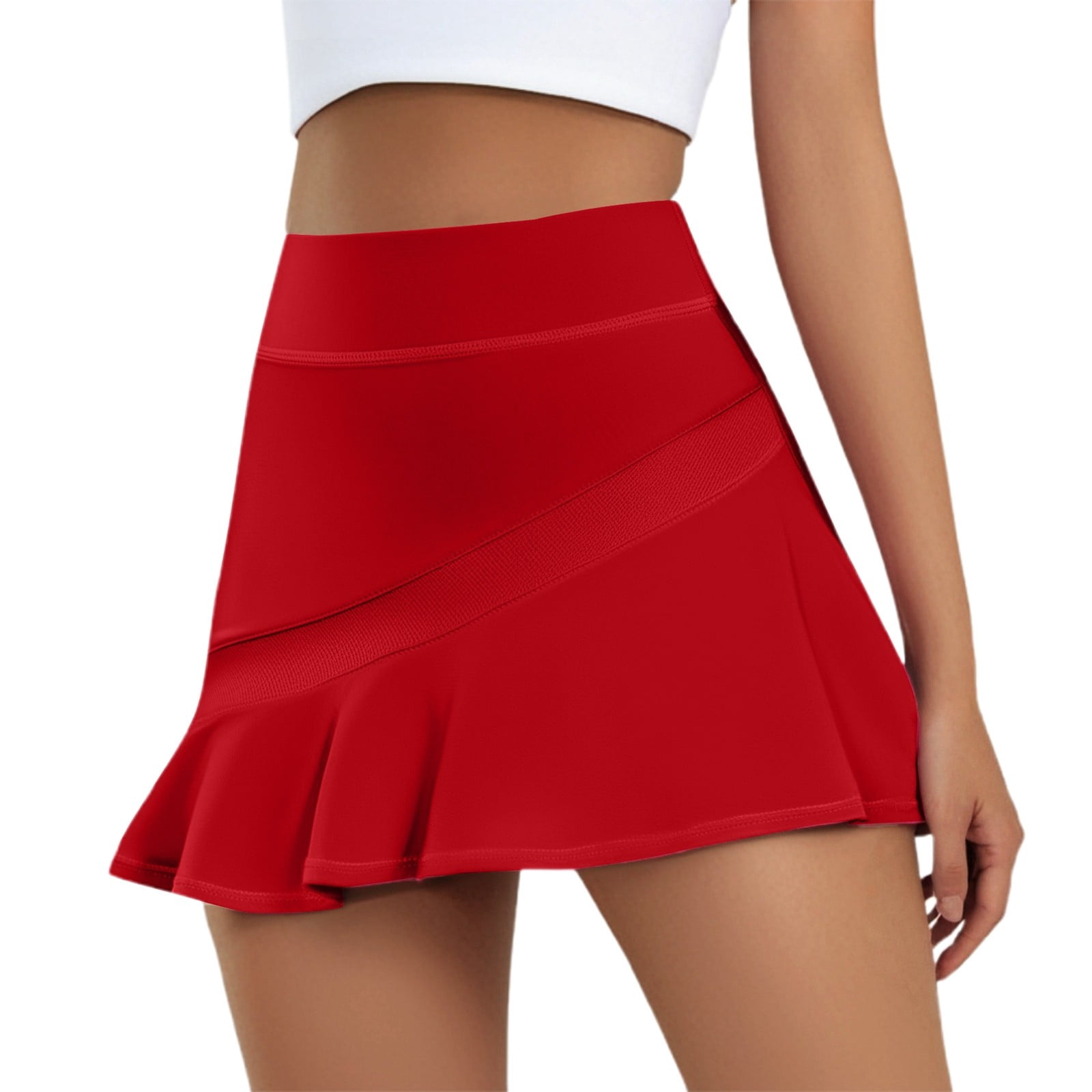 Women's High Waist Yoga Tennis Skirt With See Through Design - Walmart.com