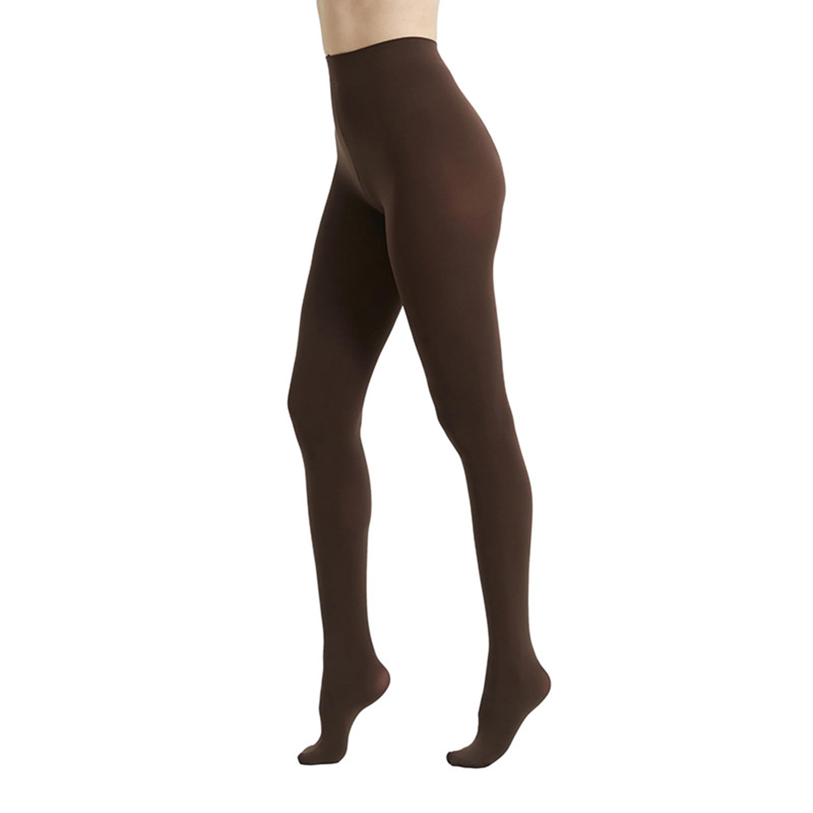 Women's High Waisted Velvet Opaque Tights Skinny Sheer Like Bare Leg ...