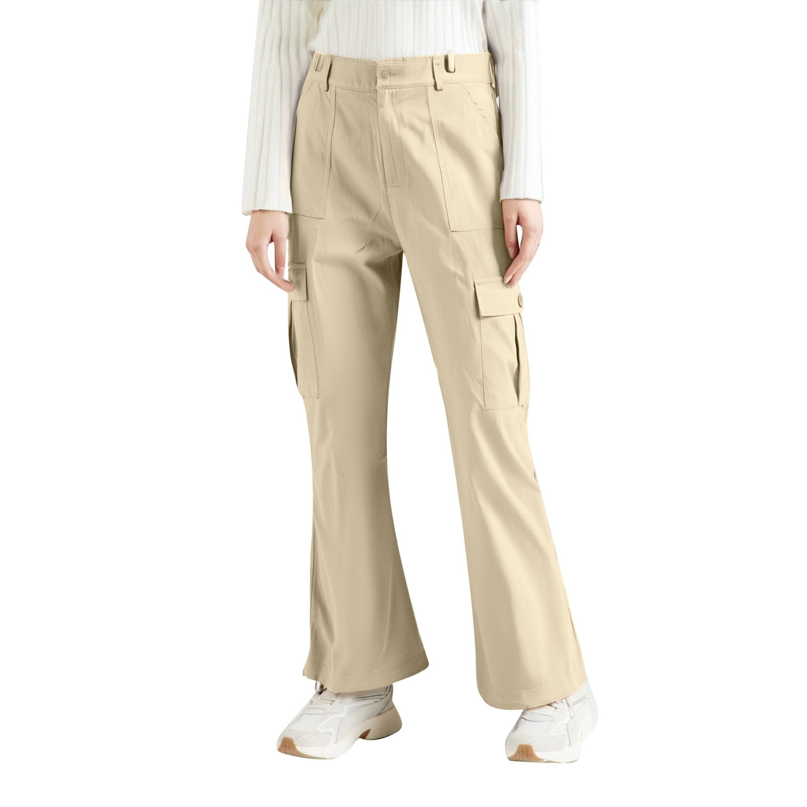 Women's High Waisted Wide Leg Straight Leg Loose Casual Pants Knit ...