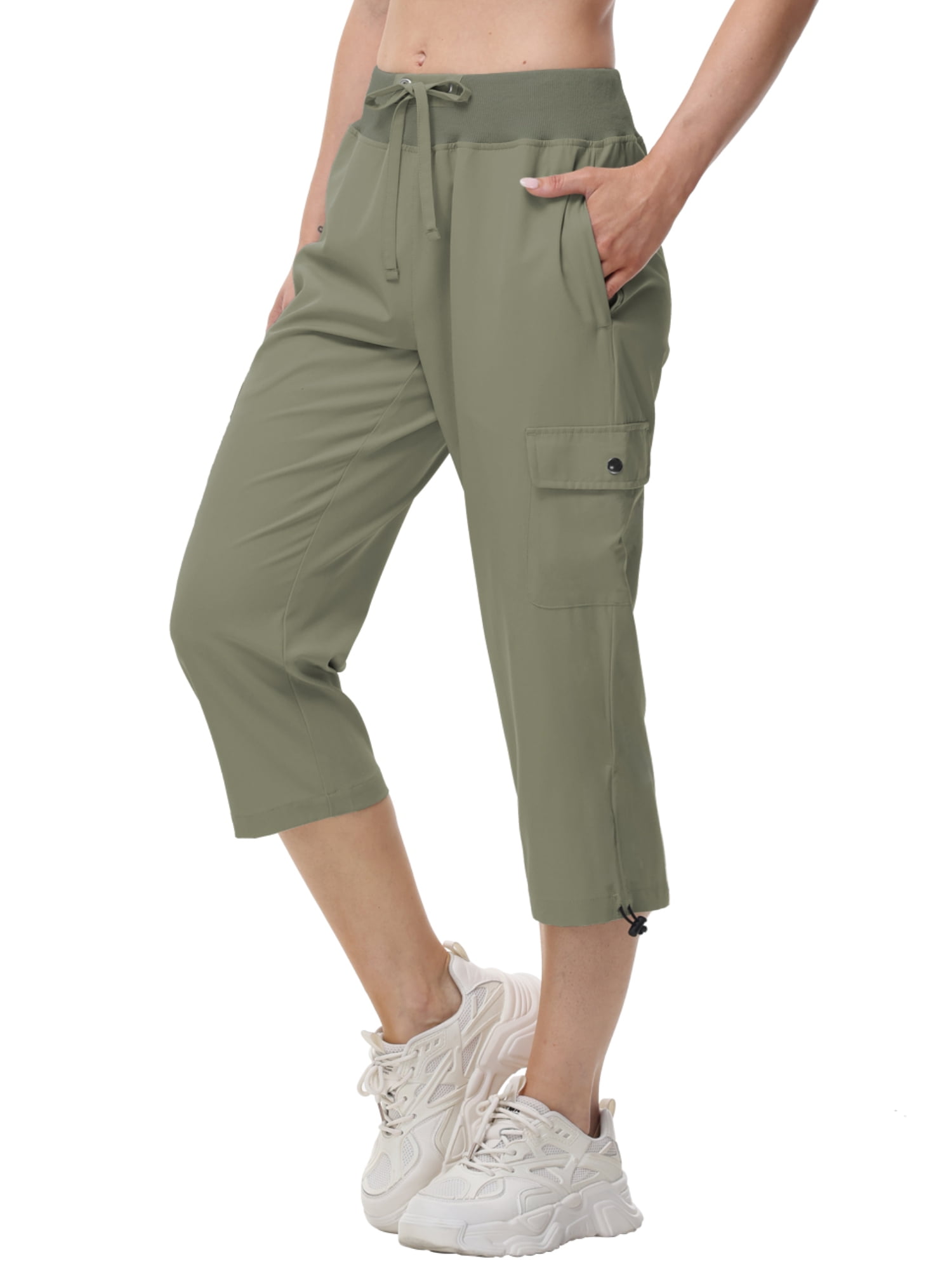 Yuyangdpb Womens Capris with Pockets Loose Fit Casual Outdoor Pants ...