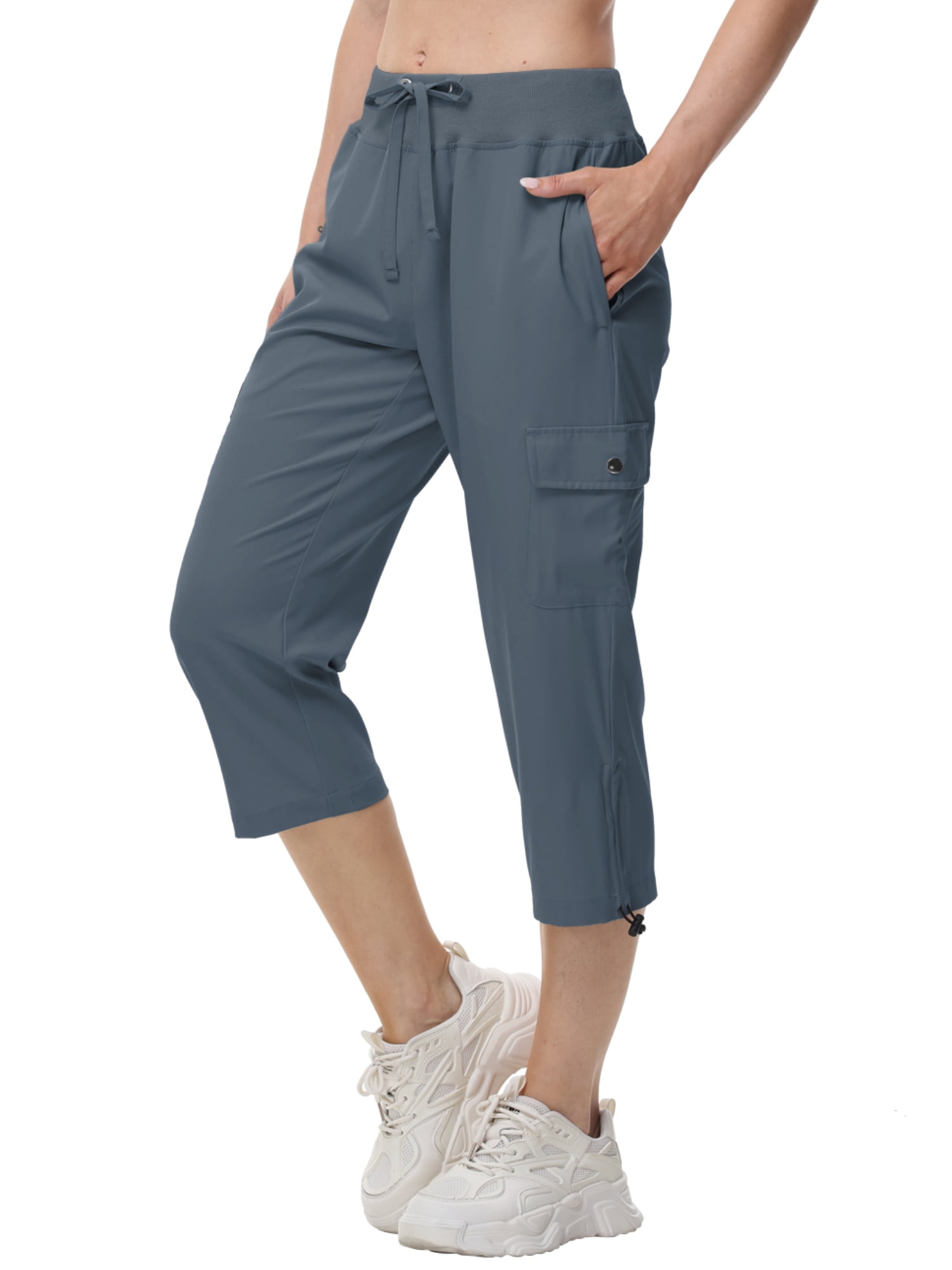 Yuyangdpb Womens Capris with Pockets Loose Fit Casual Capri Pants ...