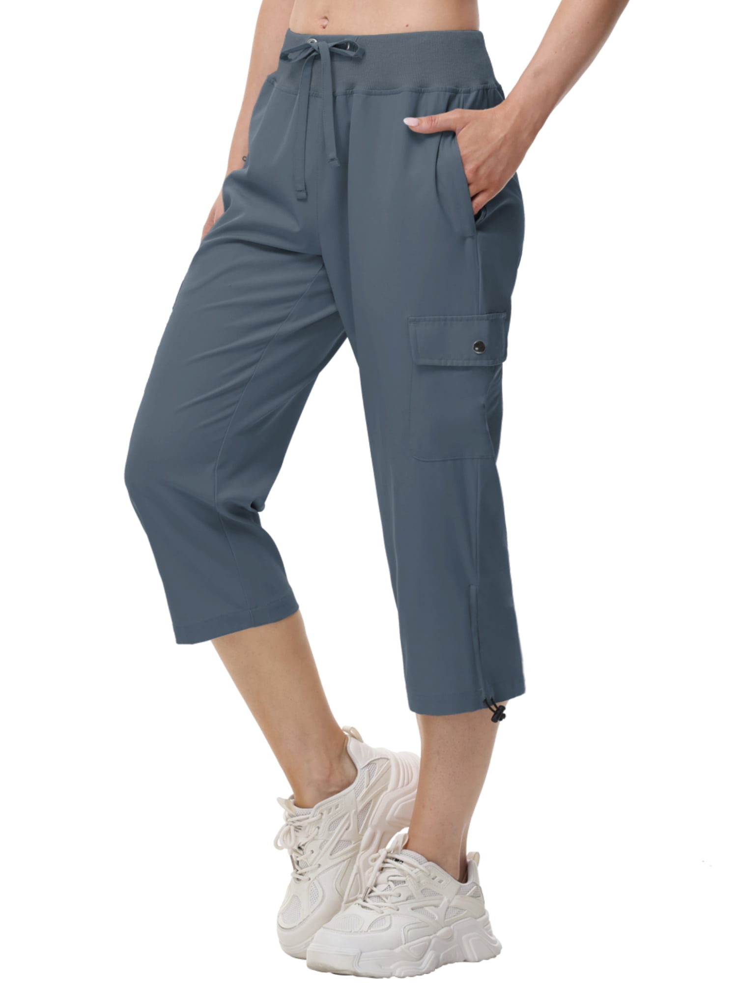Xidunhg Womens Capris with Pockets Loose Fit Casual Outdoor Pants ...