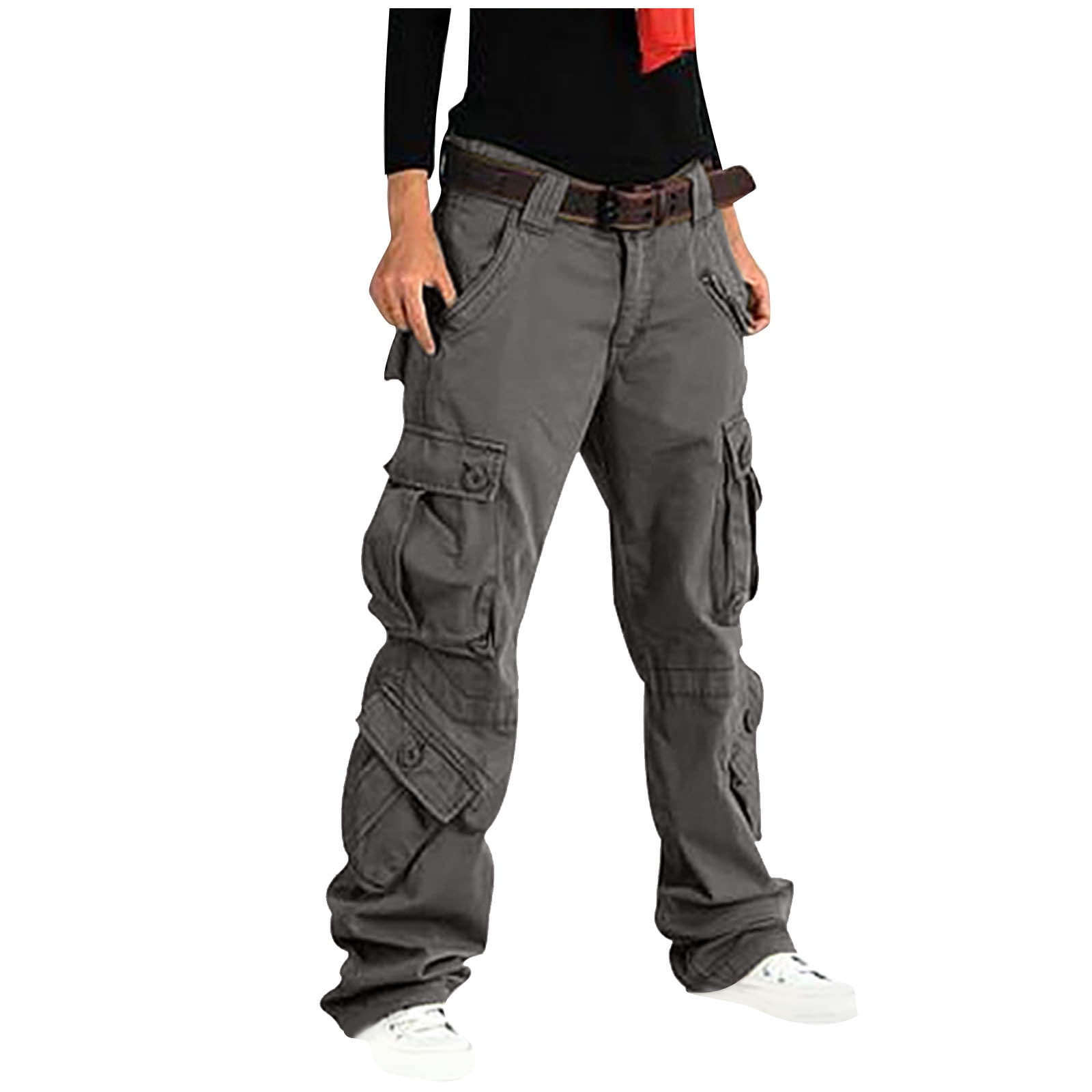Women's Hiking Cargo Denim Pants Joggers Jeans Casual Baggy Outdoor ...
