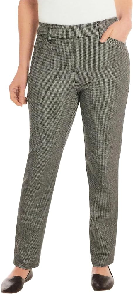 Women's Hilary Radley Built-in Tummy Control Panel Pull on Ankle Pant ...