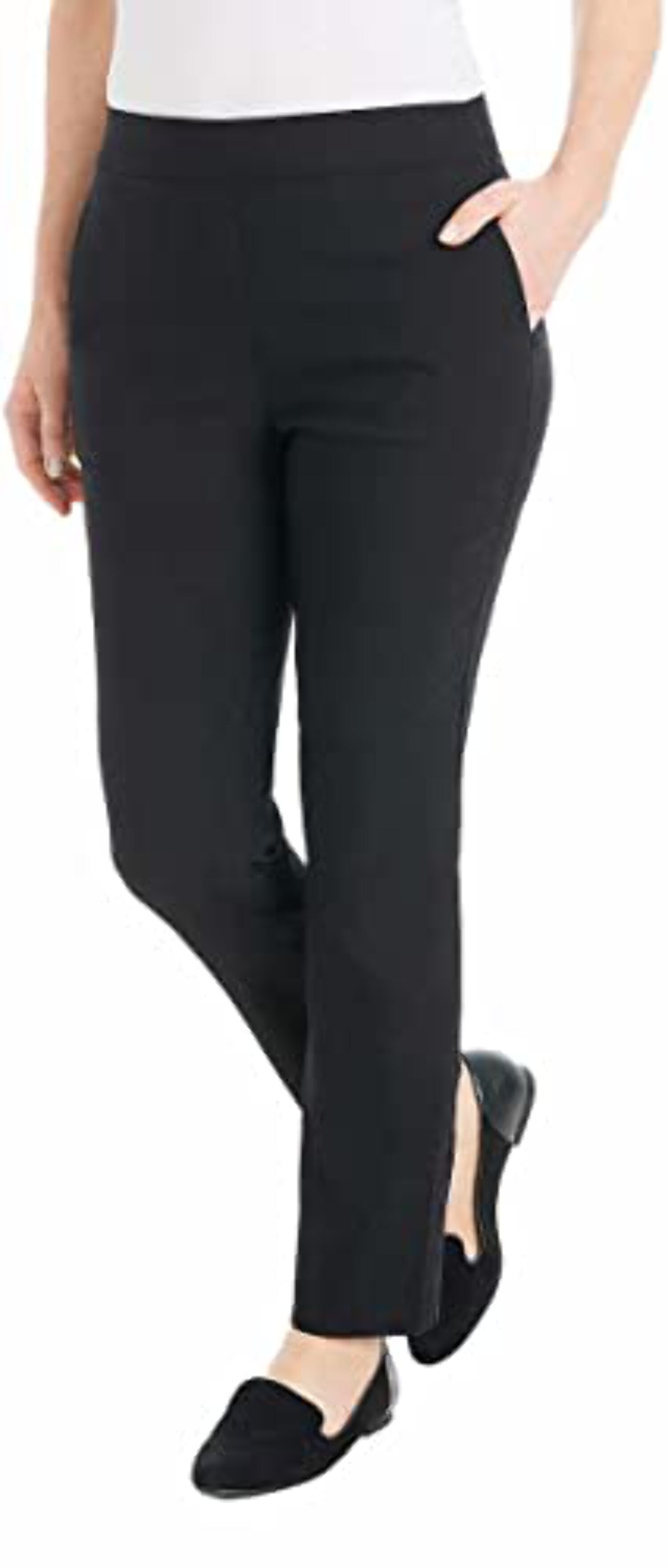 Women's Hilary Radley Built-in Tummy Control Panel Pull on Ankle Pant ...