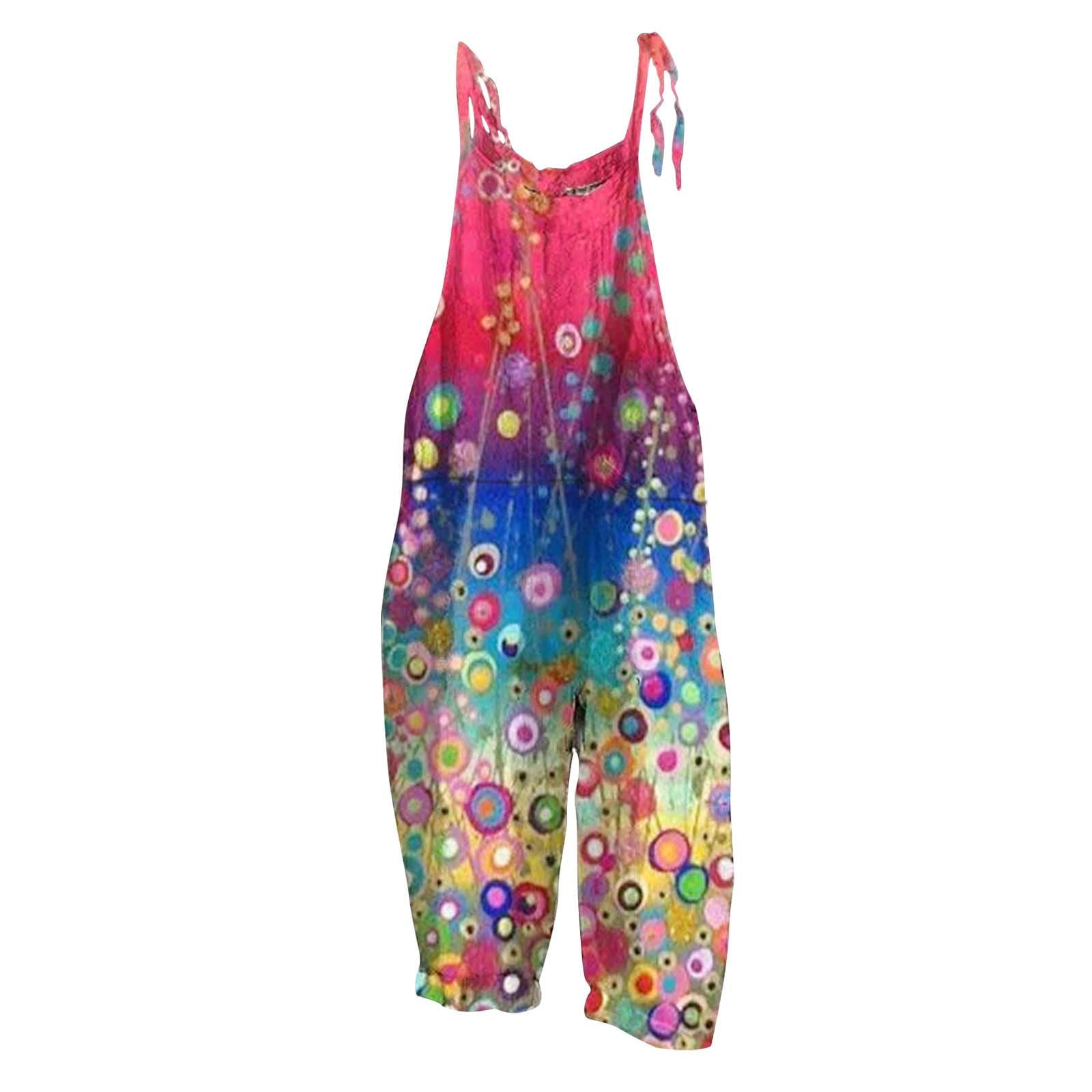 Women's Hippie Overalls,Boho Overalls for Women Elegant 2023 Loose Fit ...