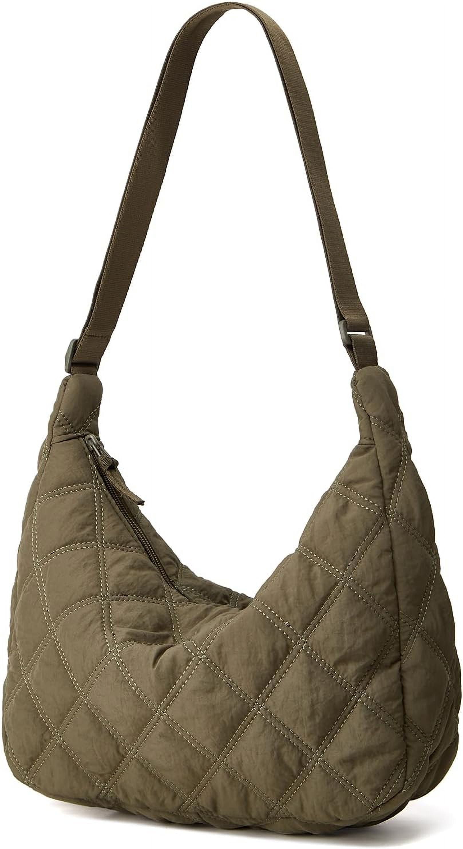 Women's Hobo Bag Puffer Totes Crossbody Bag Solid Color Rhombus Down ...