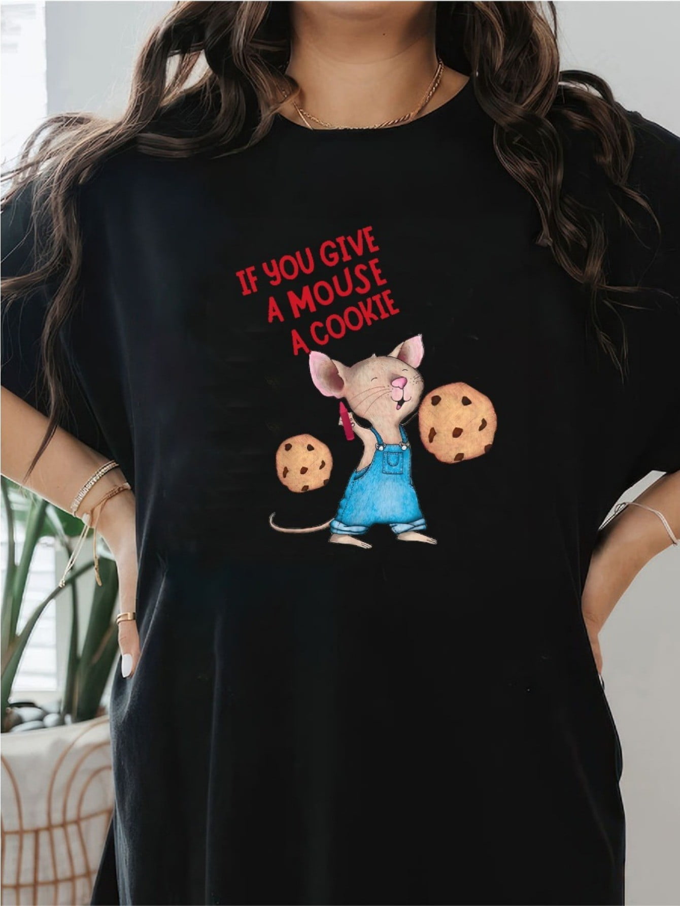 Women's "If You Give a Mouse a Cookie" Graphic Tee - Soft, Breathable ...