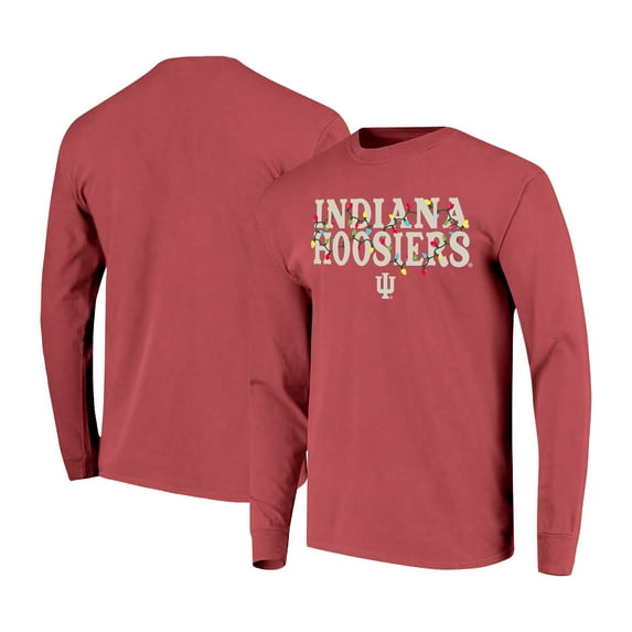 Women's Image One Crimson Indiana Hoosiers String Lights Comfort Color ...