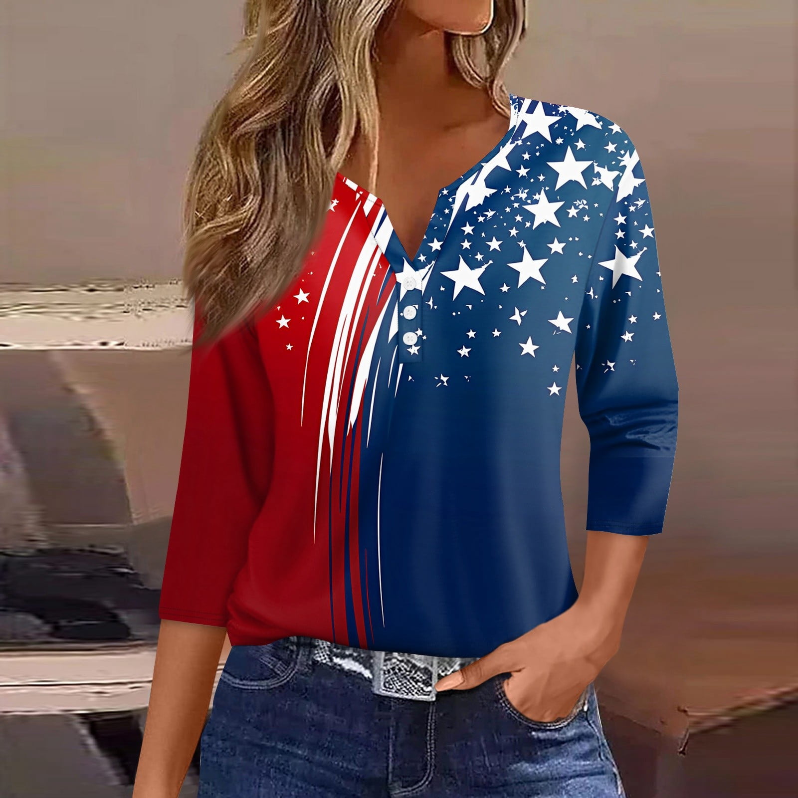 Women's Independence Day Shirt,4th Of July Plus Size Tunic 2025 Women ...