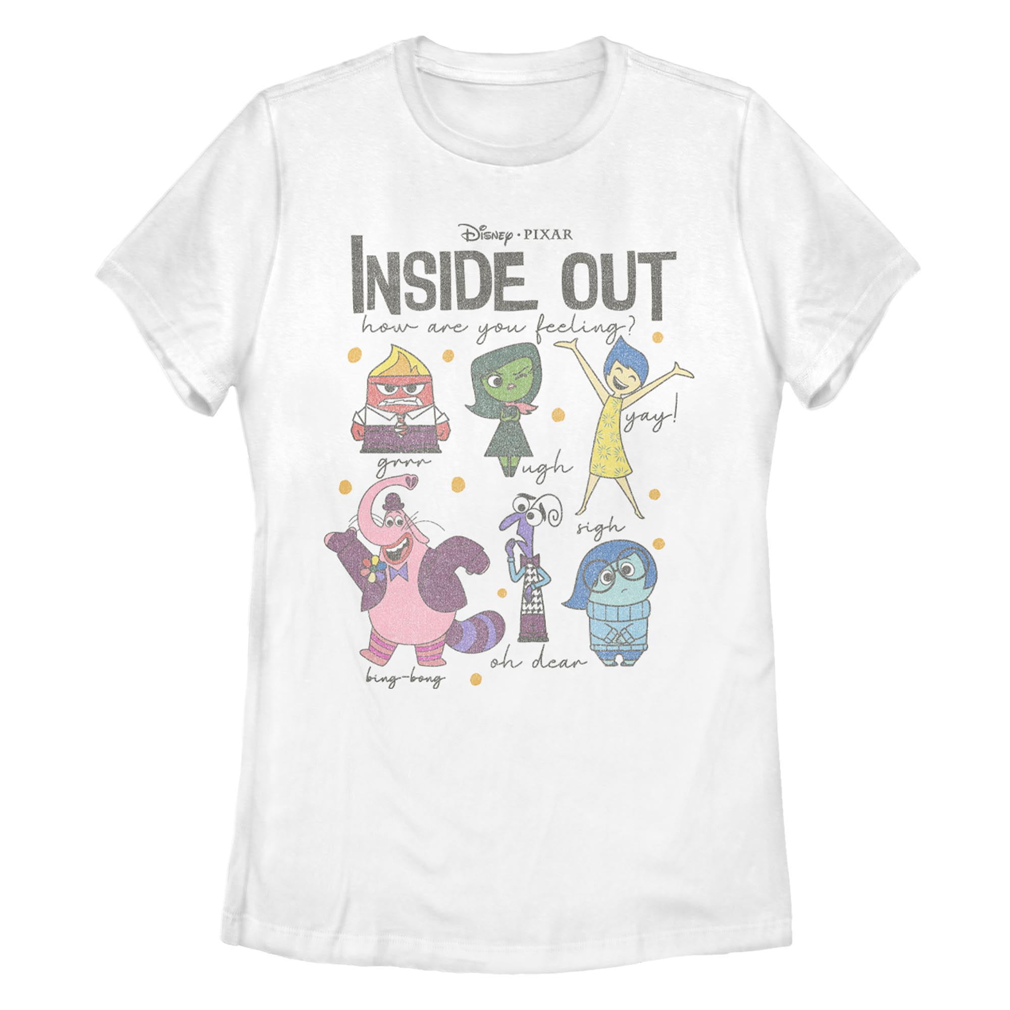 Women's Inside Out How Are You Feeling Exclamations Distressed Graphic ...