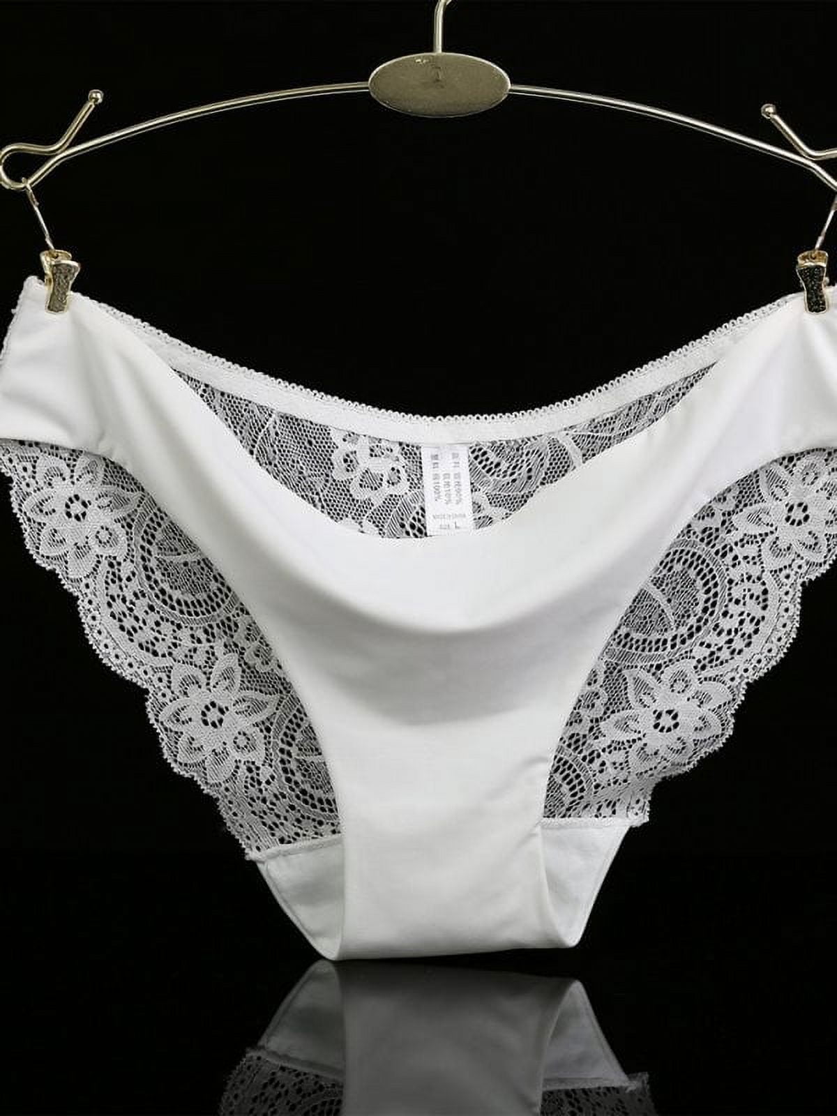 Women's Invisible Seamless Bikini Lace Briefs Underwear Breathable Half ...