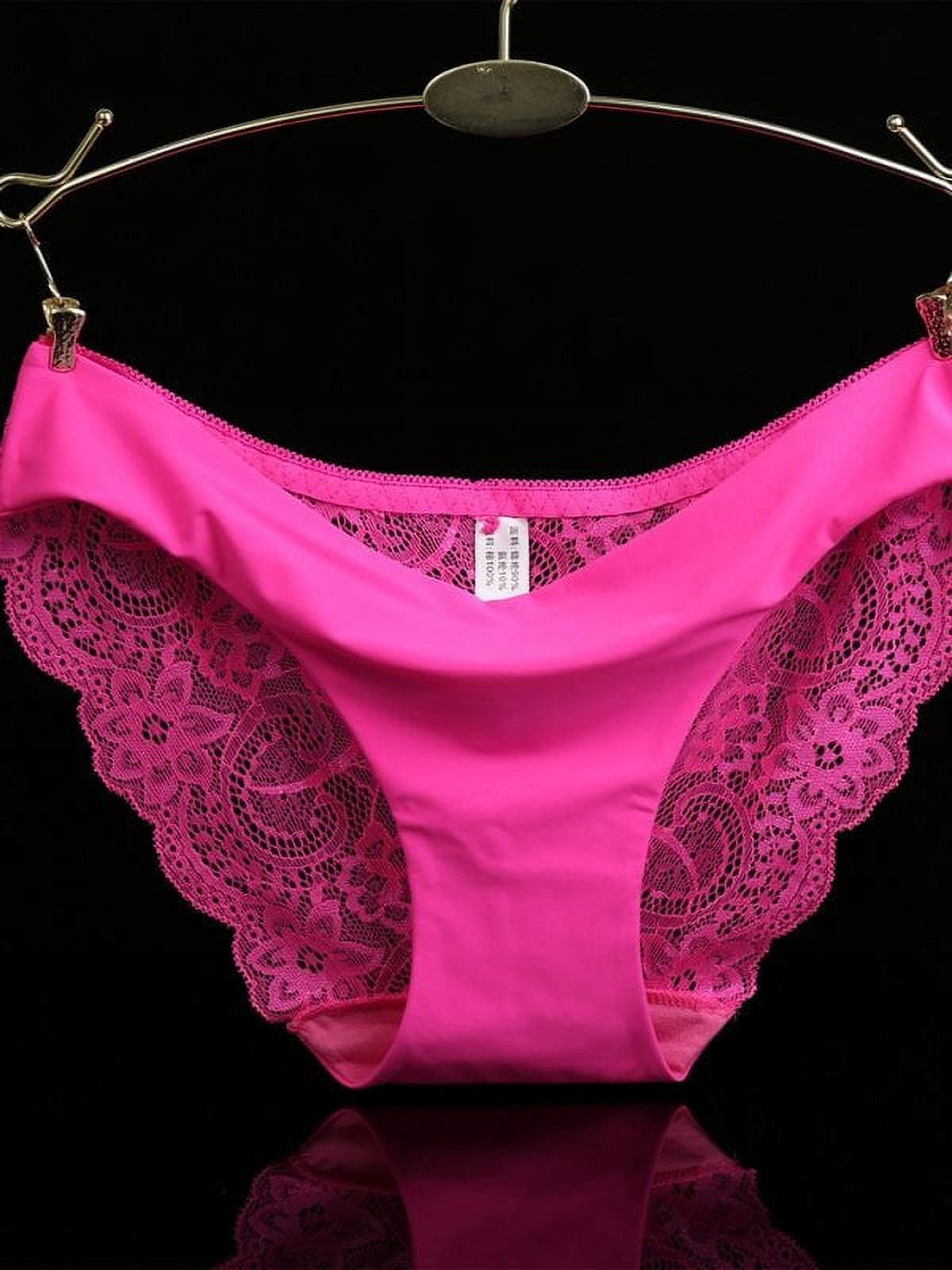 Women's Invisible Seamless Bikini Lace Briefs Underwear Breathable Half ...